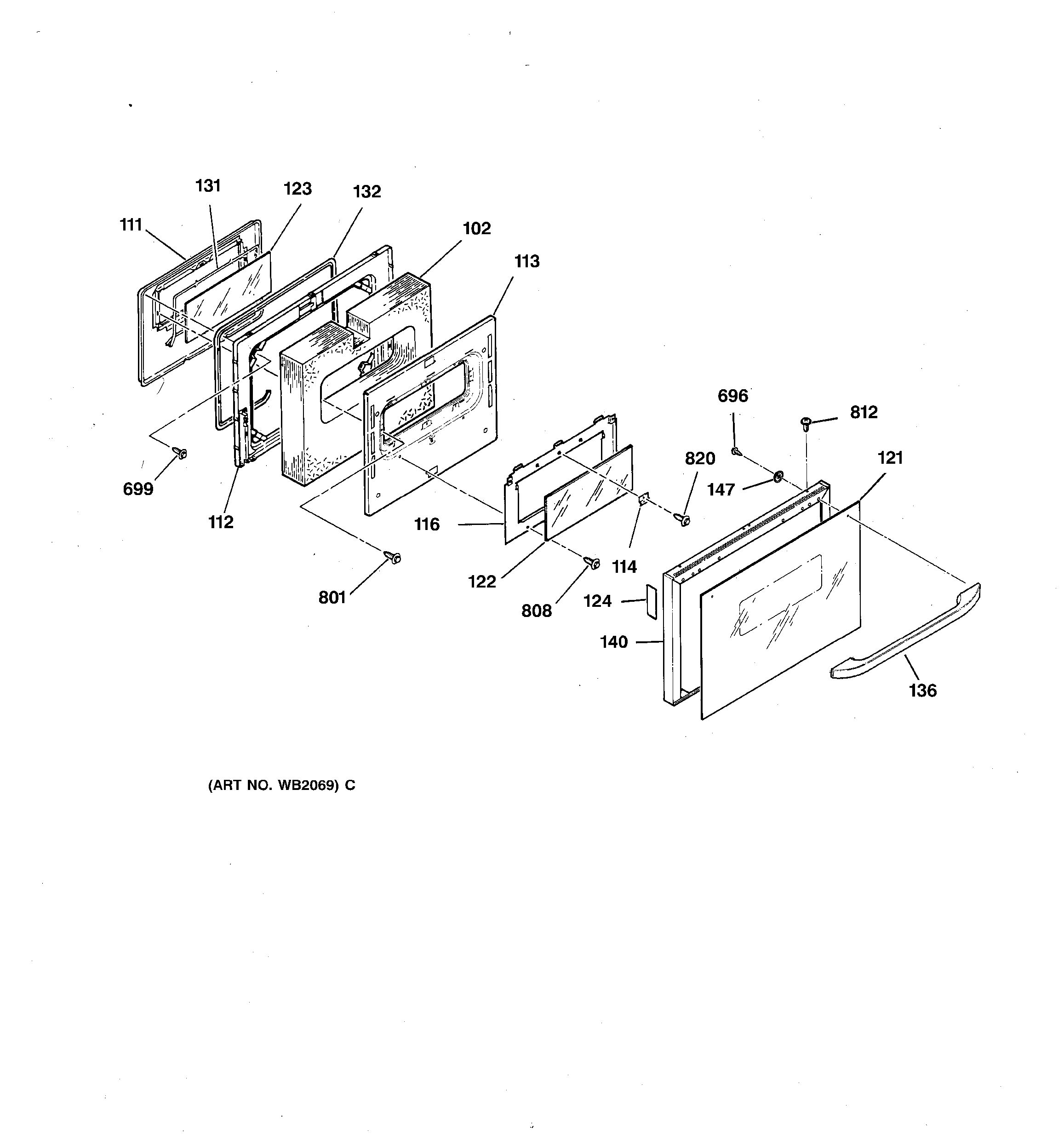 Assembly View for LOWER DOOR | JRP24BW2BB