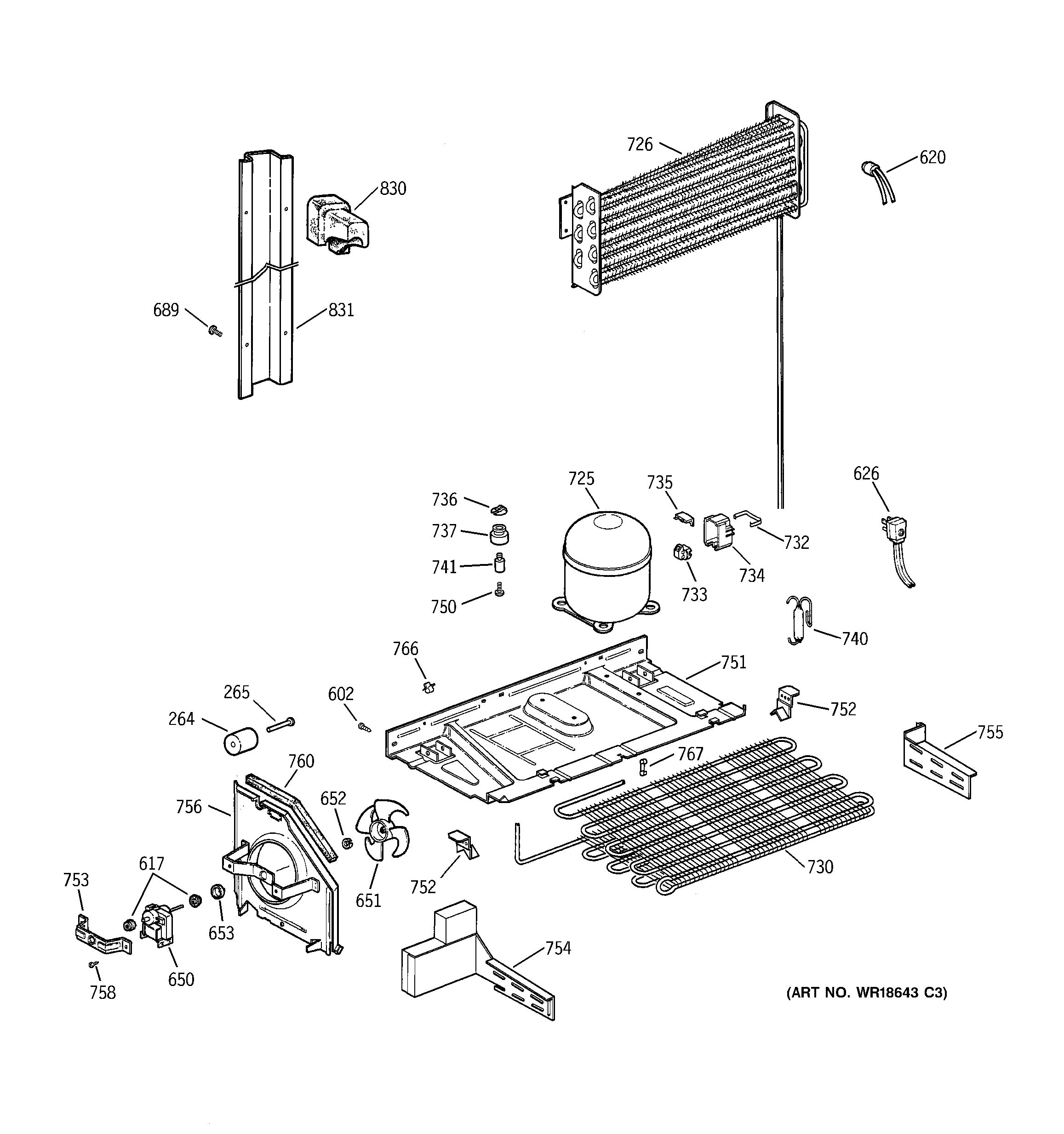 Assembly View for UNIT PARTS | TBX19ZABRRWW