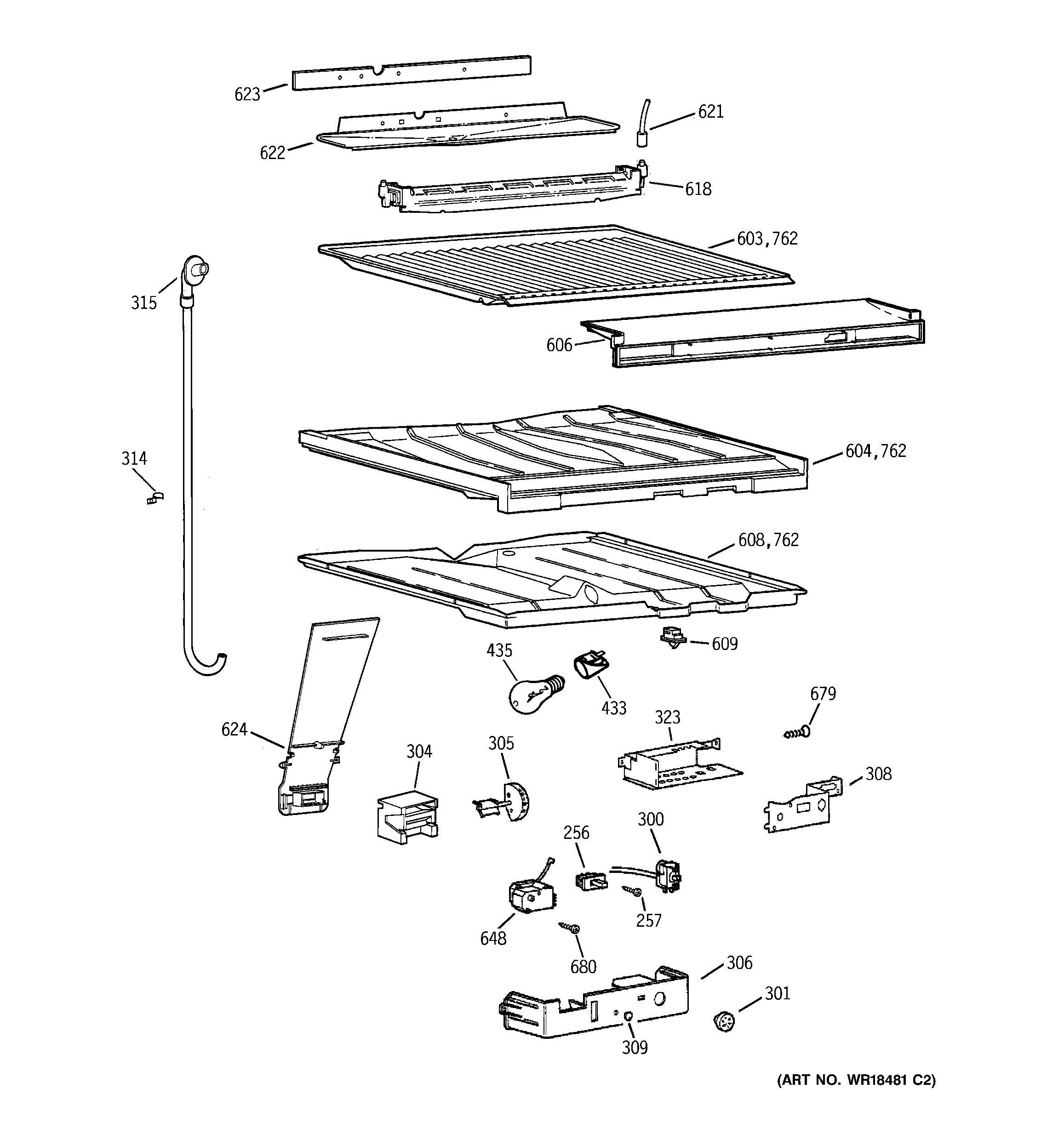 Assembly View for COMPARTMENT SEPARATOR PARTS | TBX21JABRRAA