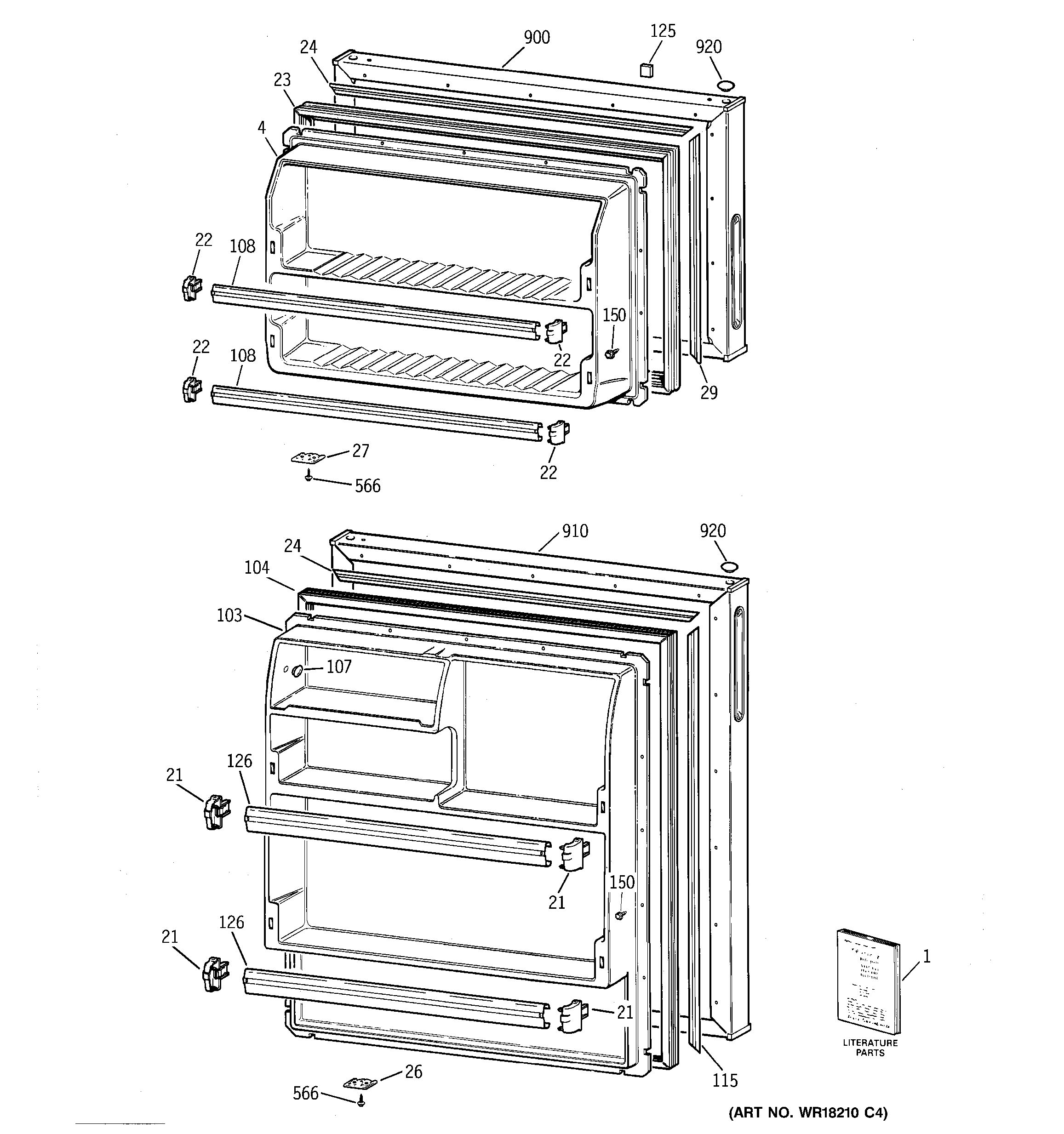Assembly View for DOORS | CTX14AYBNRWW