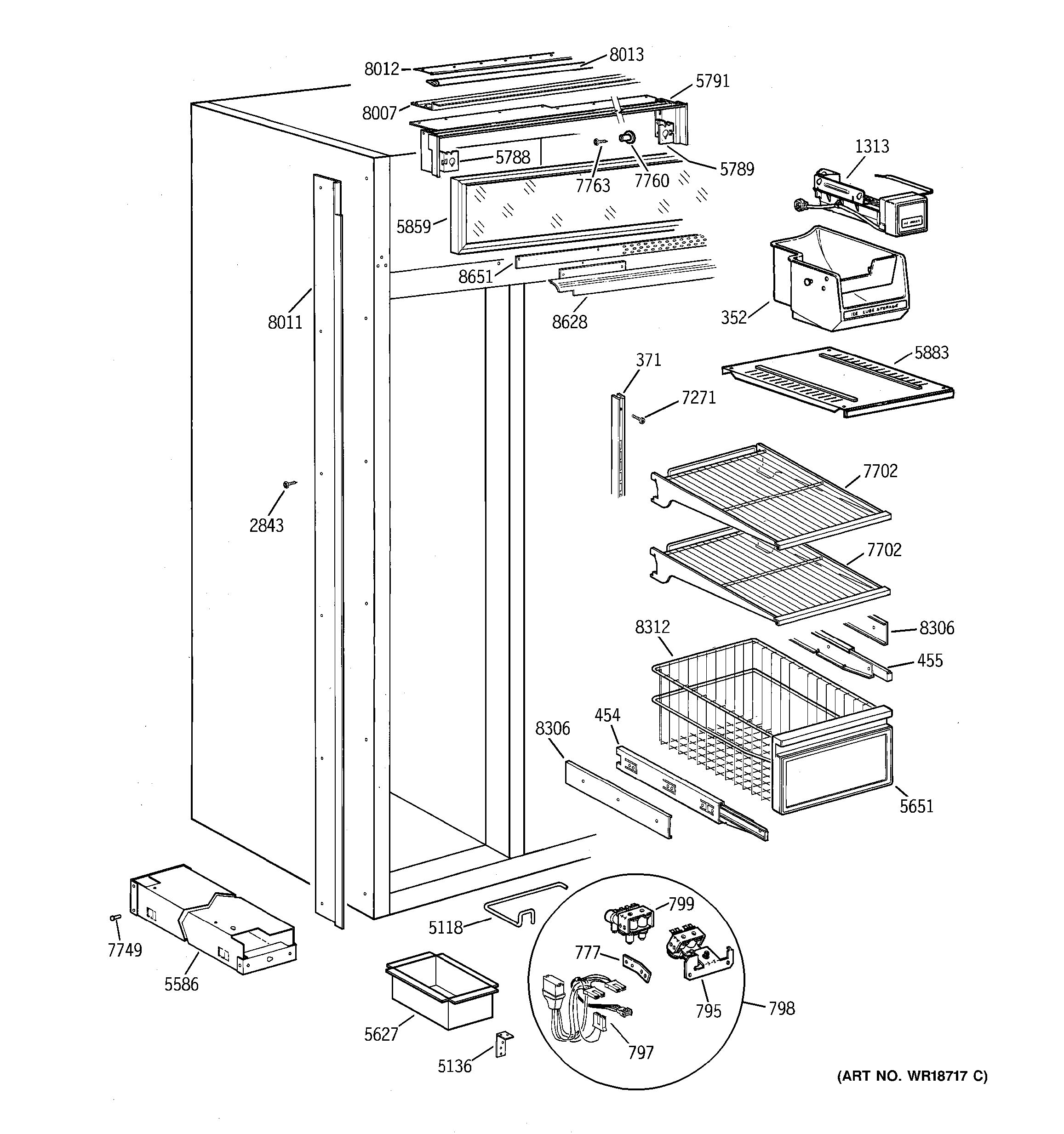 Assembly View for FREEZER SECTION | ZIS36NCA