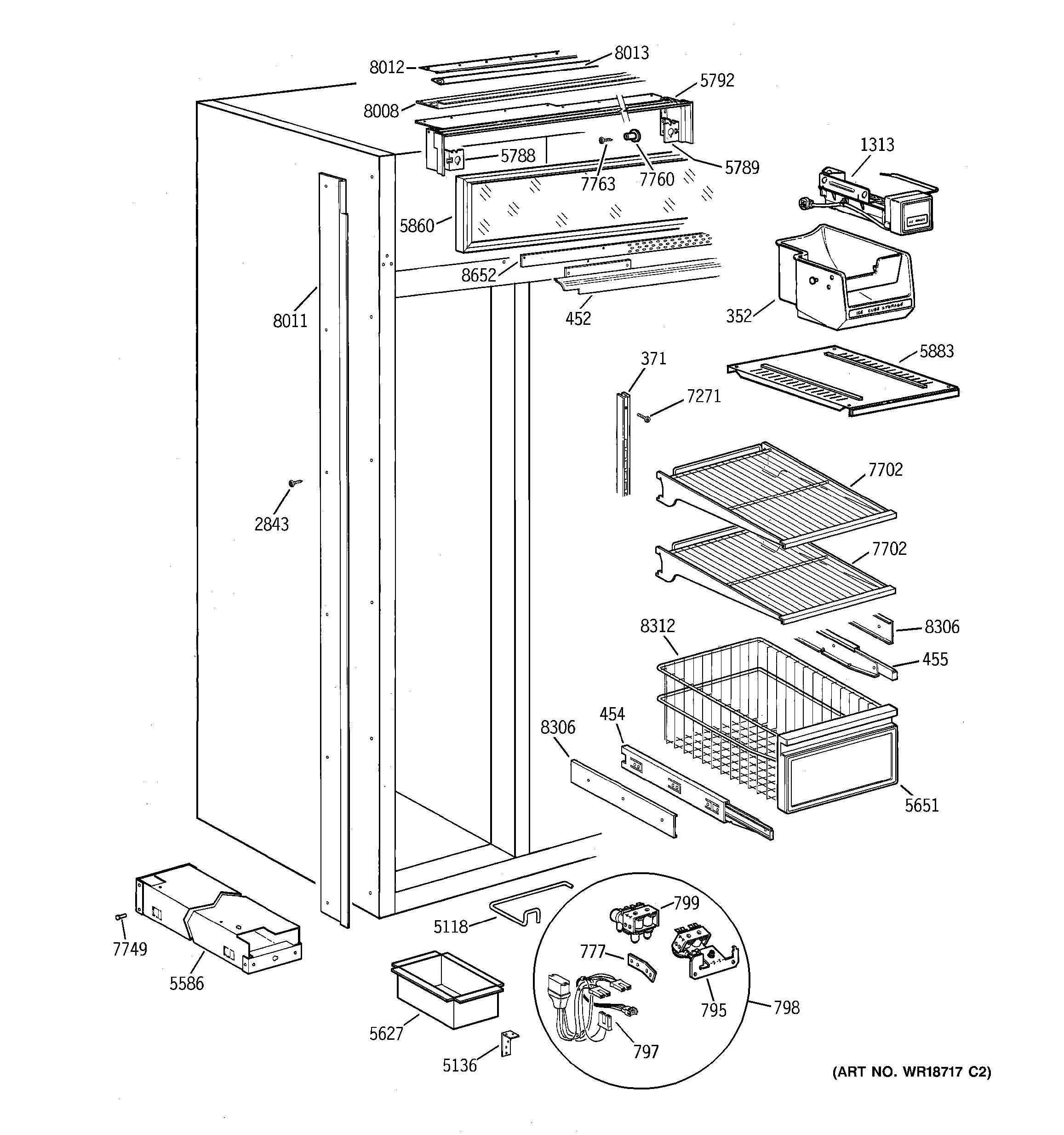 Assembly View for FREEZER SECTION | ZIS42NCA