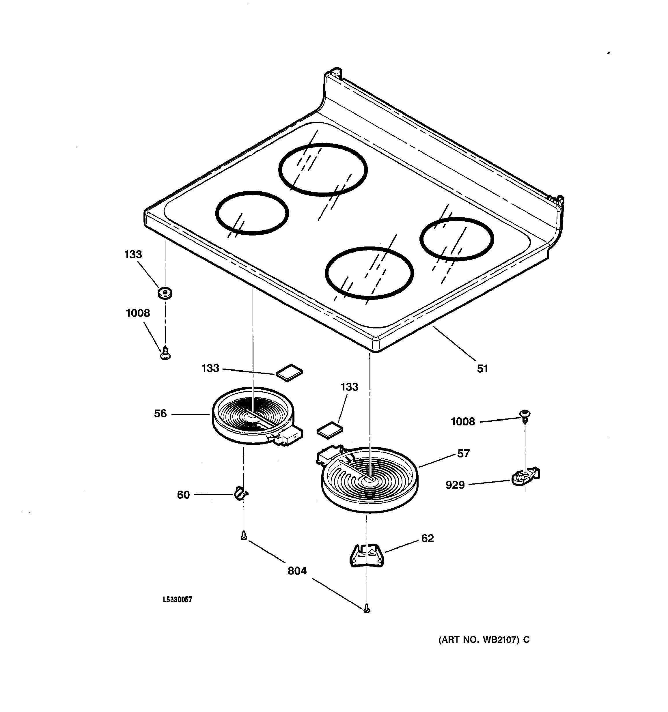 Assembly View for COOKTOP | JBP66WB1WW