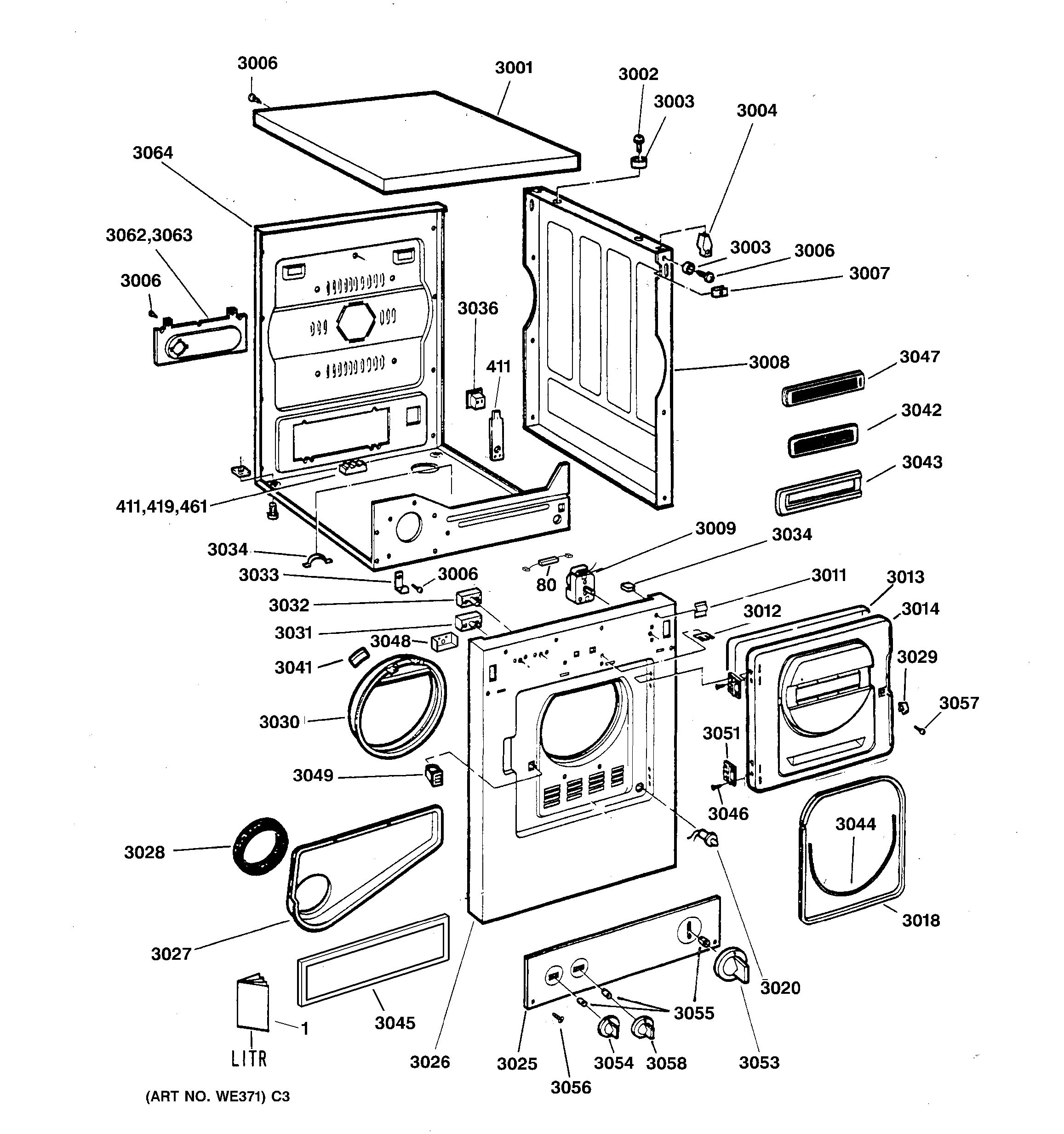 Assembly View for CABINET FRONT PANEL DOOR & CONTROL PANEL | DSKS433EA0WW