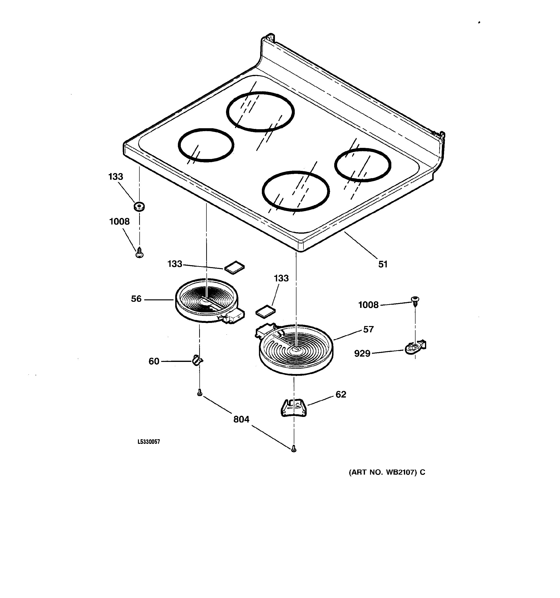 Assembly View for COOKTOP | JBP66WB4WW