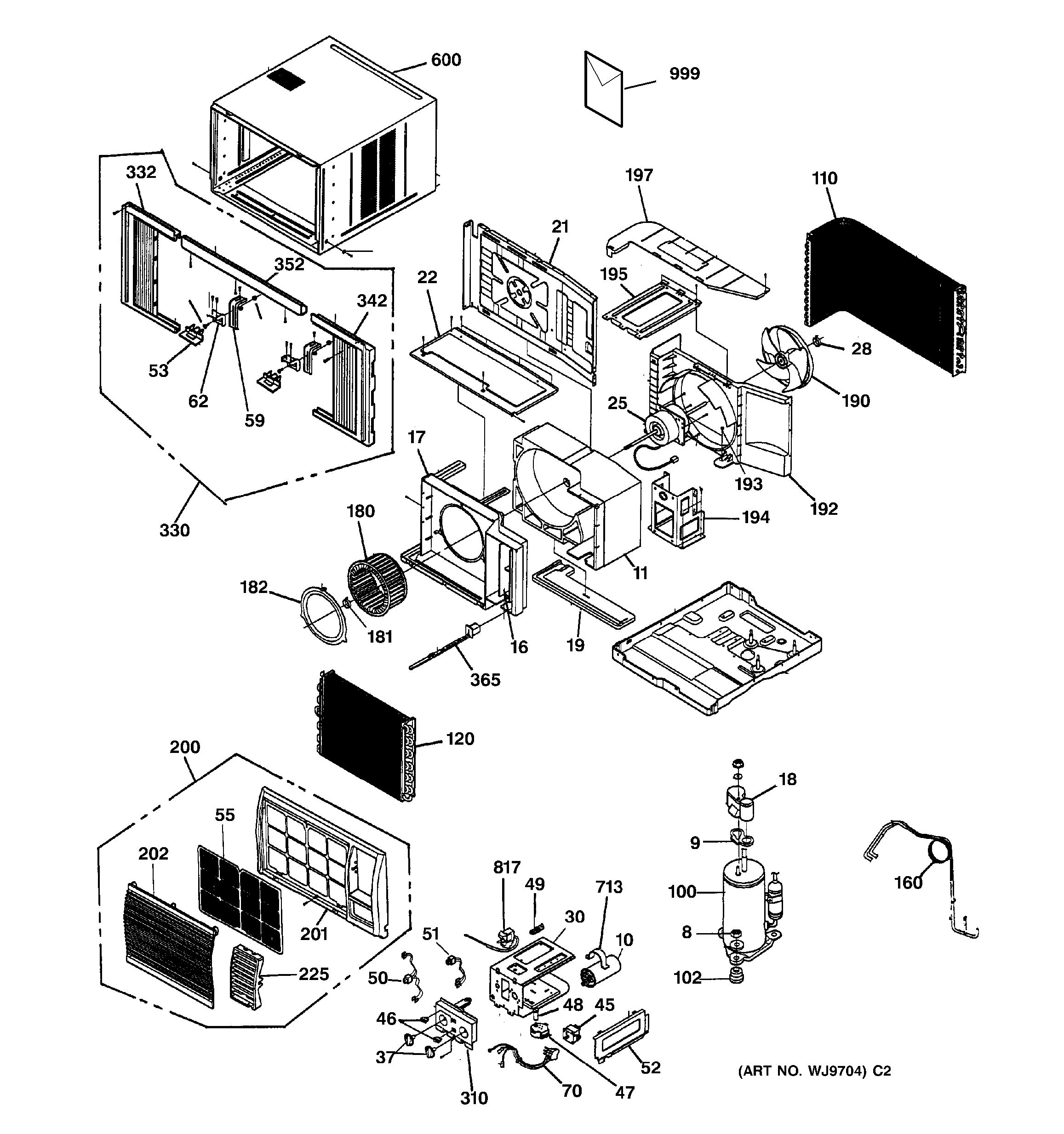 Assembly View for ROOM AIR CONDITIONER | AGN14AAG2