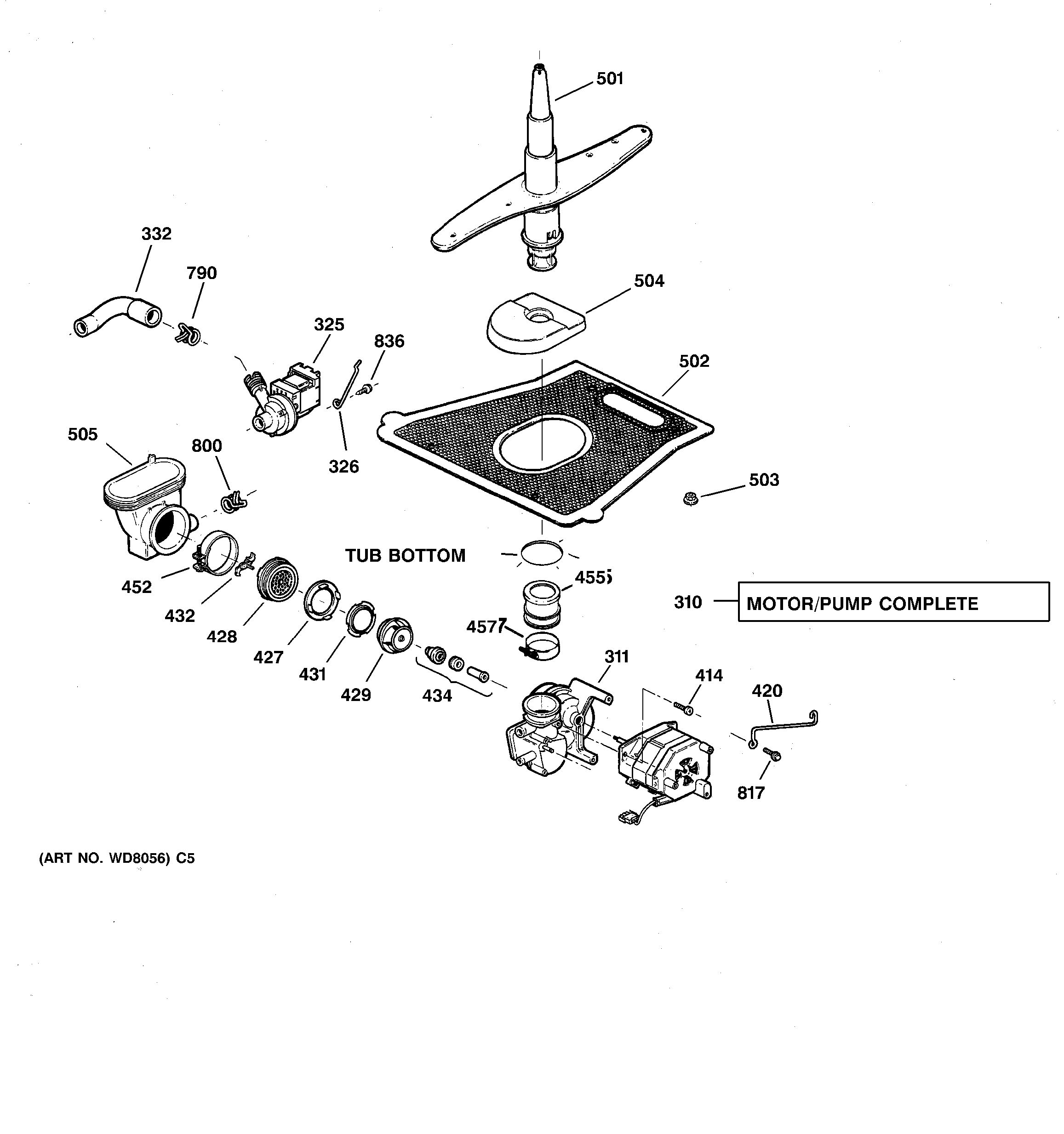 Assembly View for MOTOR-PUMP MECHANISM | GHD5025F01BB