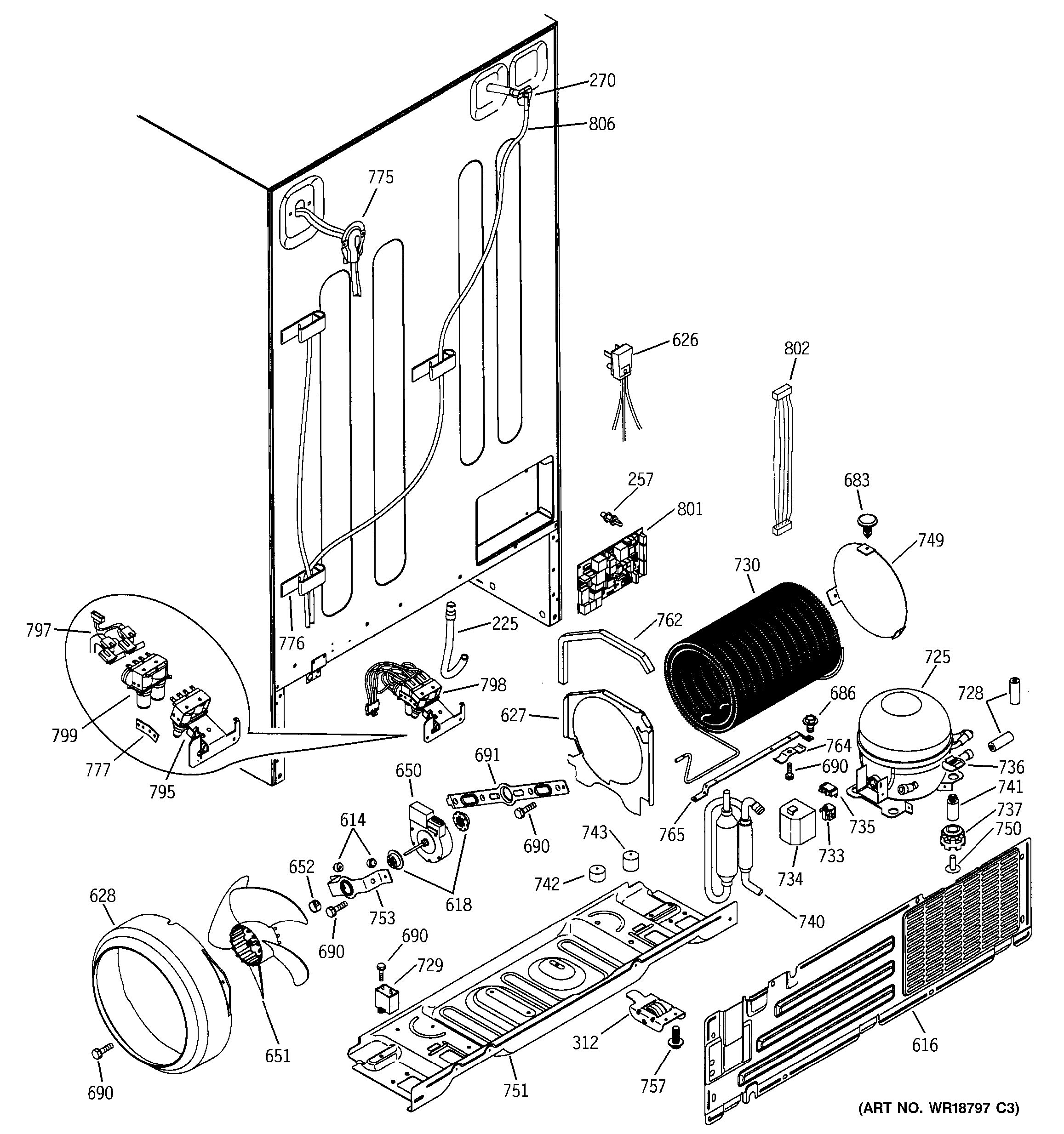 Assembly View for UNIT PARTS | PSC23SHMABS