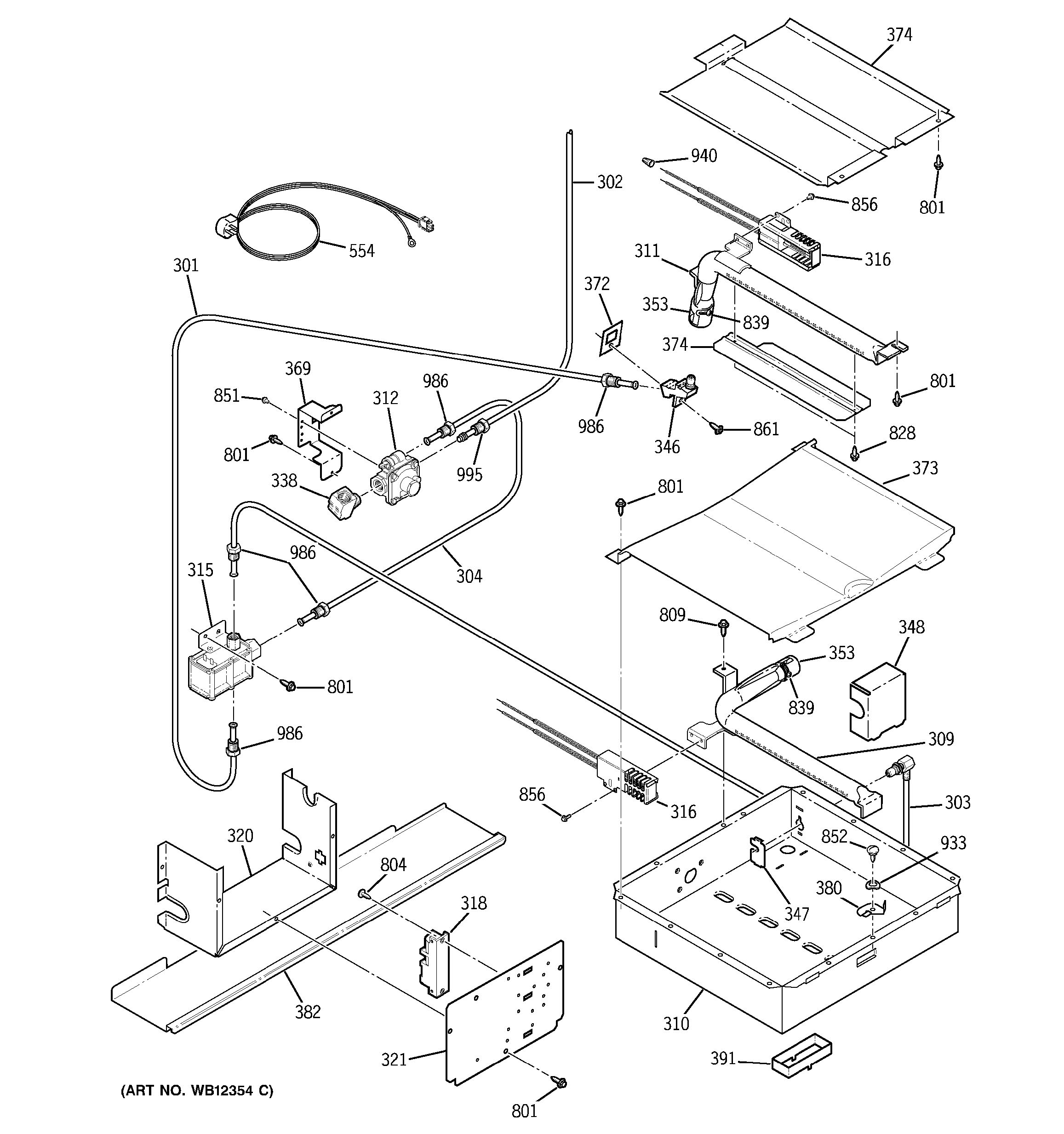 Assembly View for OVEN BURNER | JGSP44BEY3BB