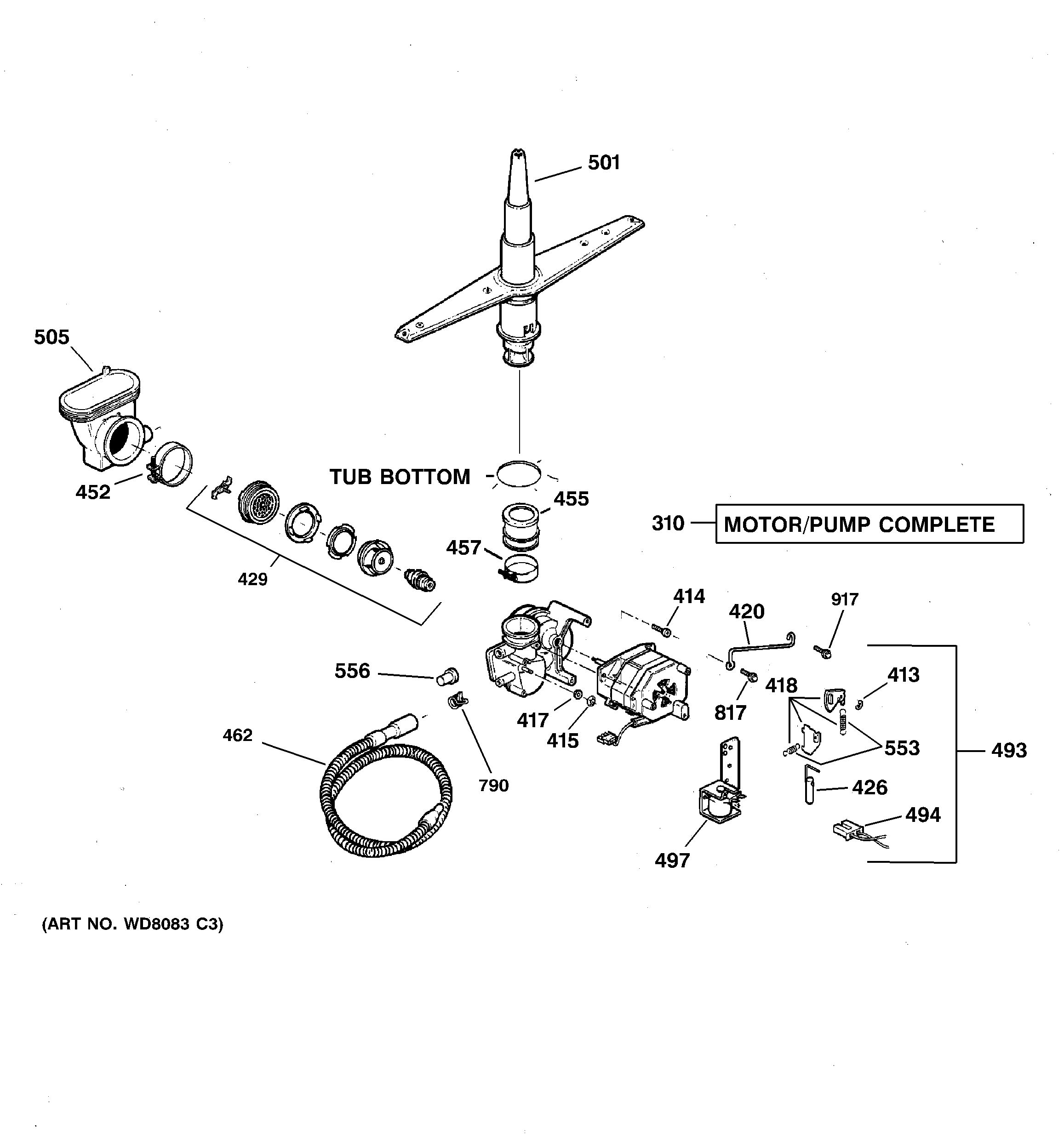 Assembly View for MOTOR-PUMP MECHANISM | GSD2200G00CC