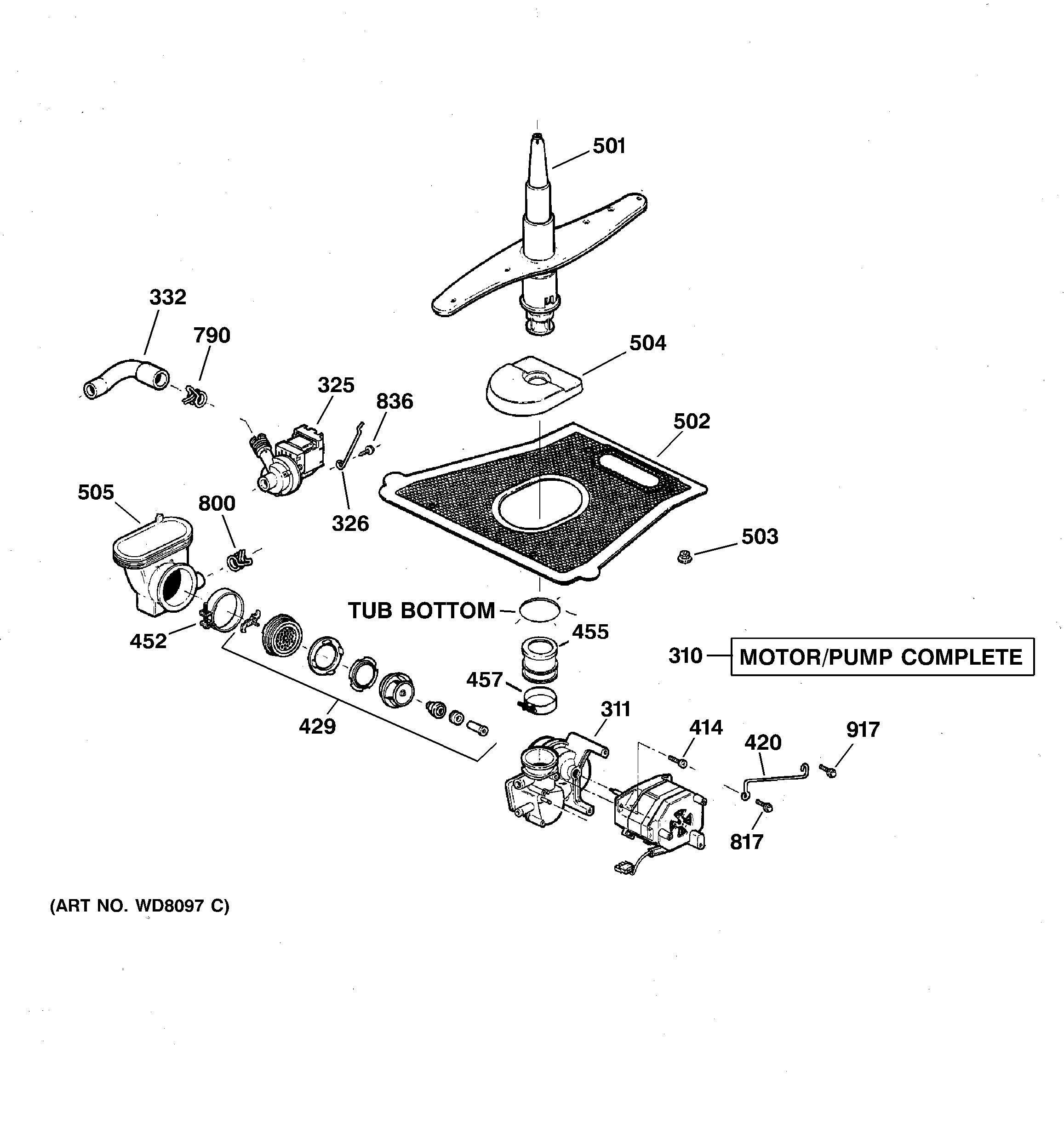 Assembly View for MOTOR-PUMP MECHANISM | GSD5300G00WW