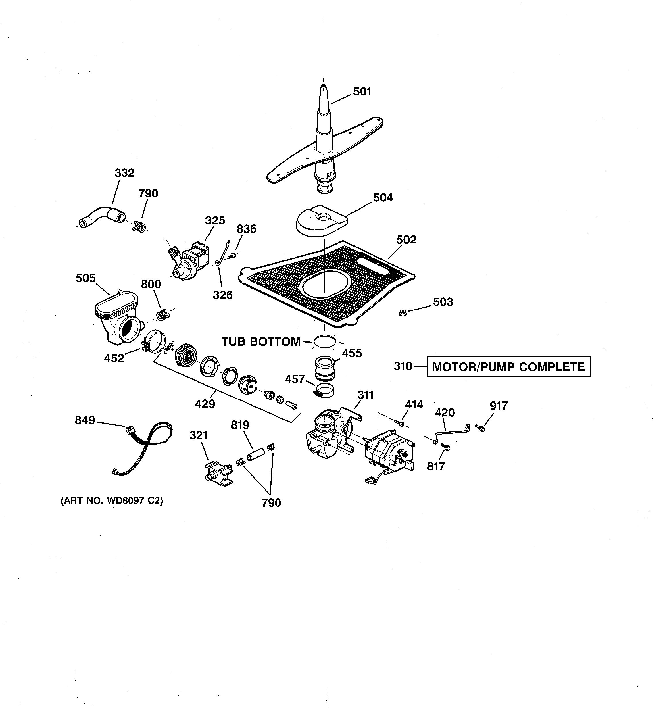 Assembly View for MOTOR-PUMP MECHANISM | GSD5500G00CC