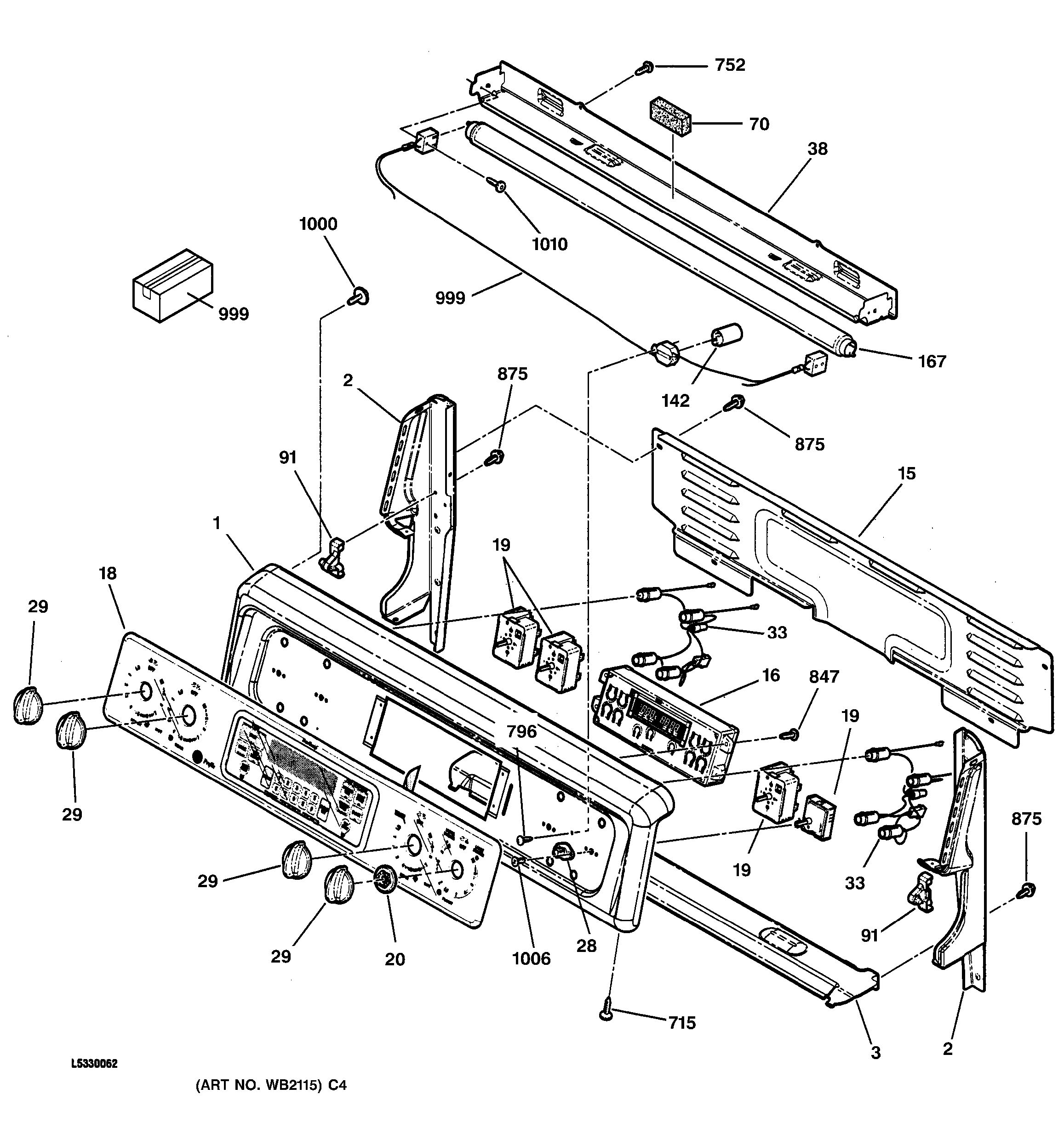 Assembly View for CONTROL PANEL | JBP79WB4WW