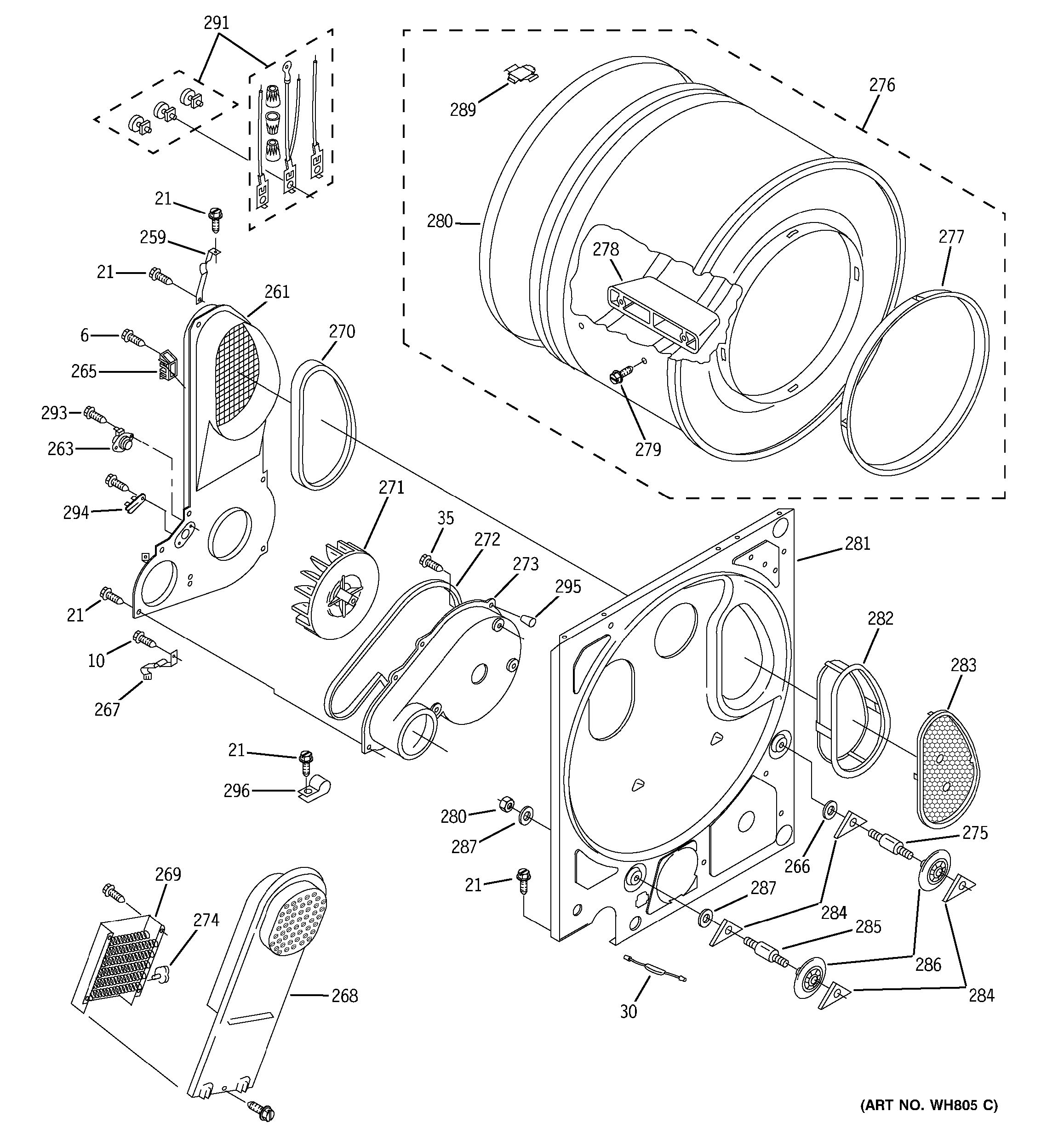Assembly View for DRYER BULKHEAD | WSM2420TAACC