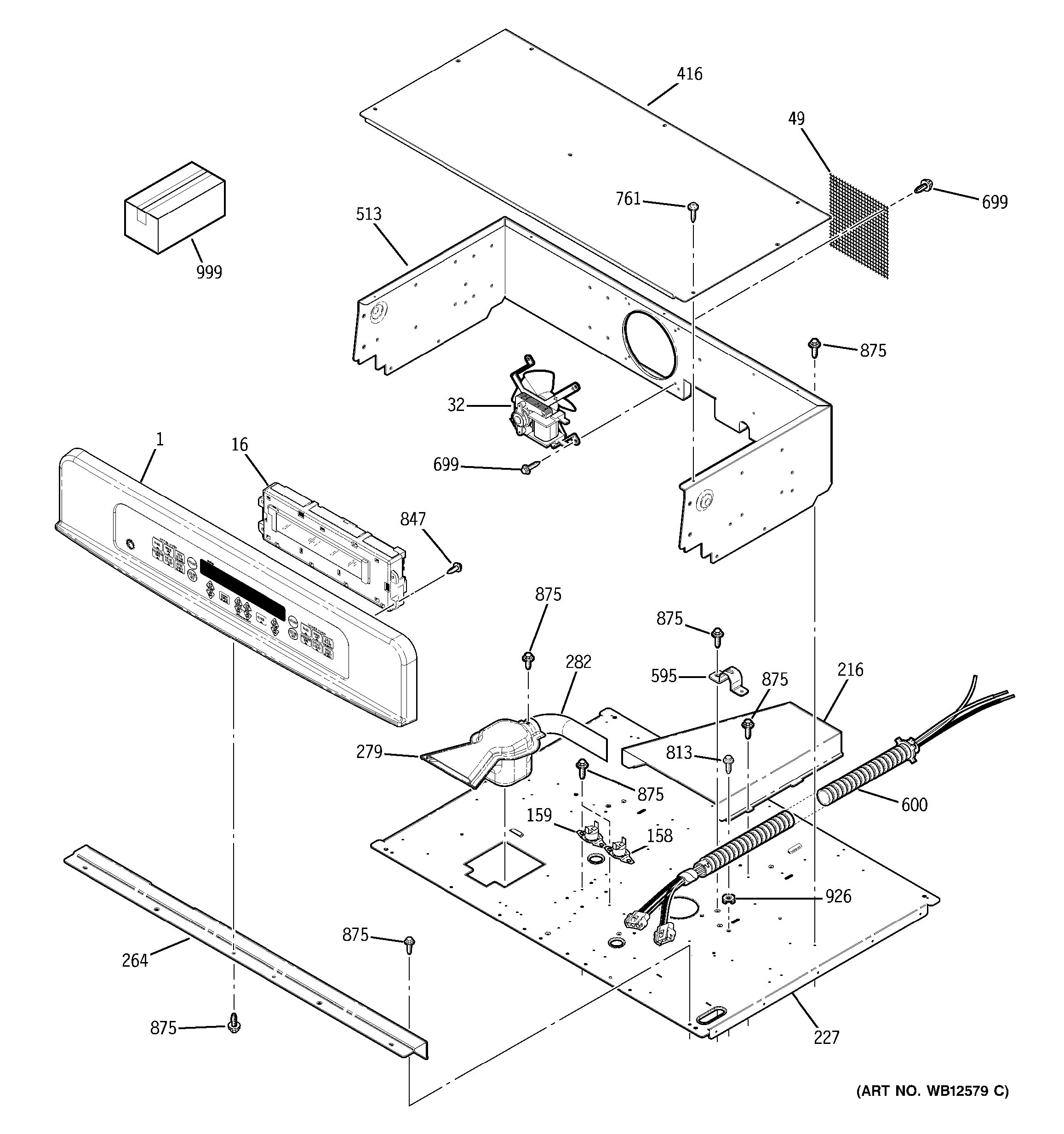 Assembly View for CONTROL PANEL & COOKTOP | JTP48BF1BB