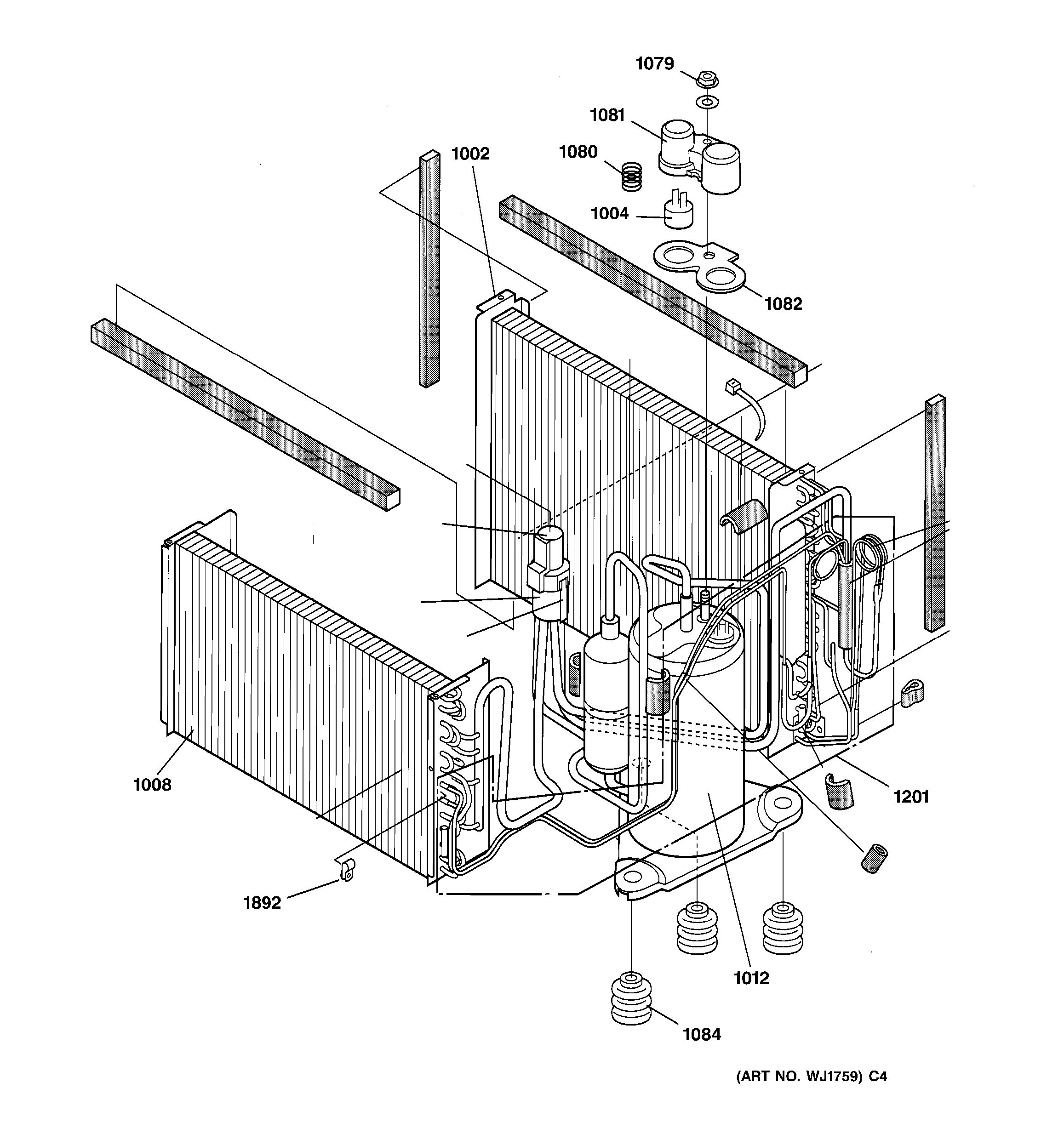 Assembly View for SEALED SYSTEM COMPONENTS | AJCS12DCM1
