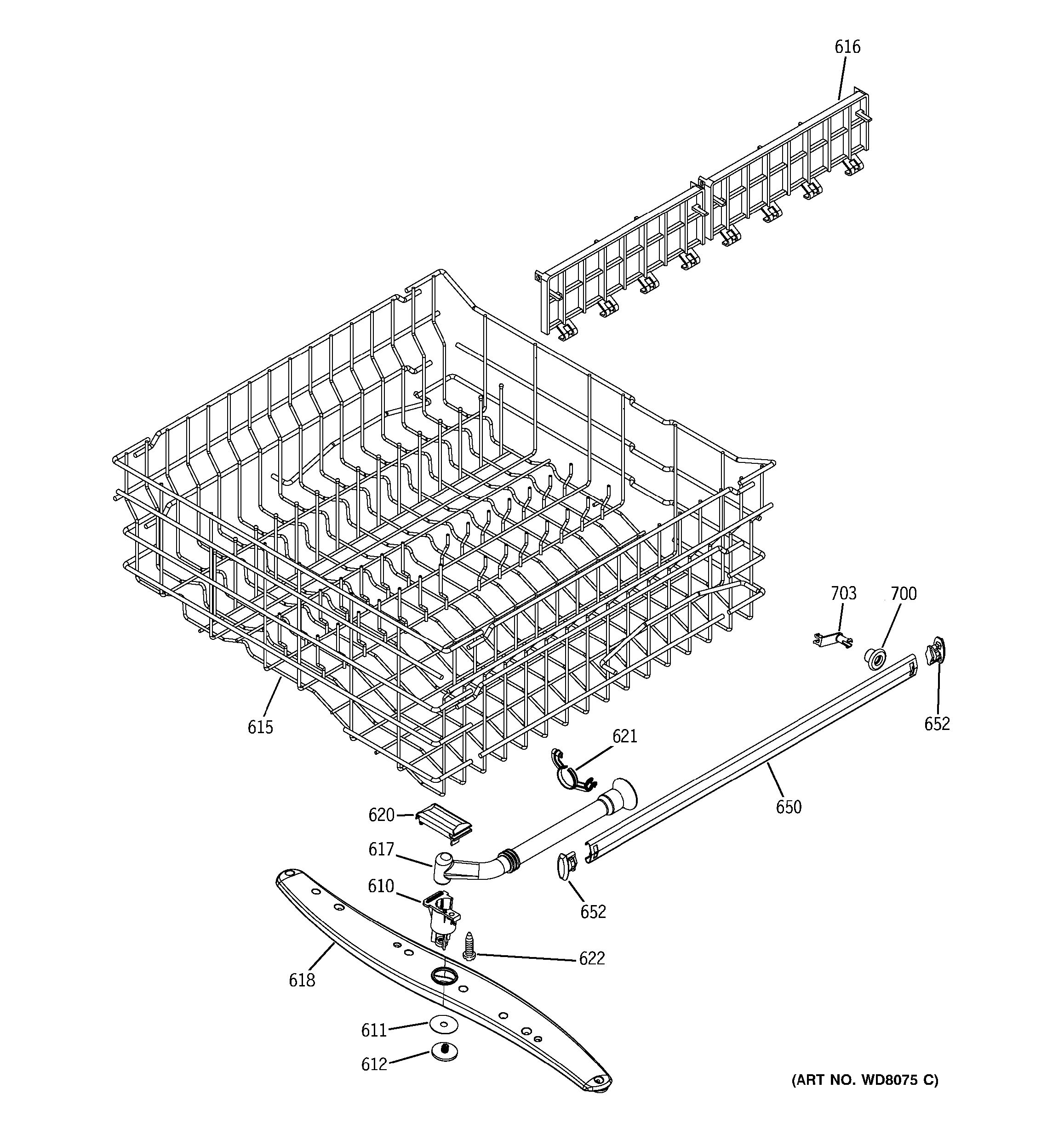 Assembly View for UPPER RACK ASSEMBLY | GSD6600G00BB