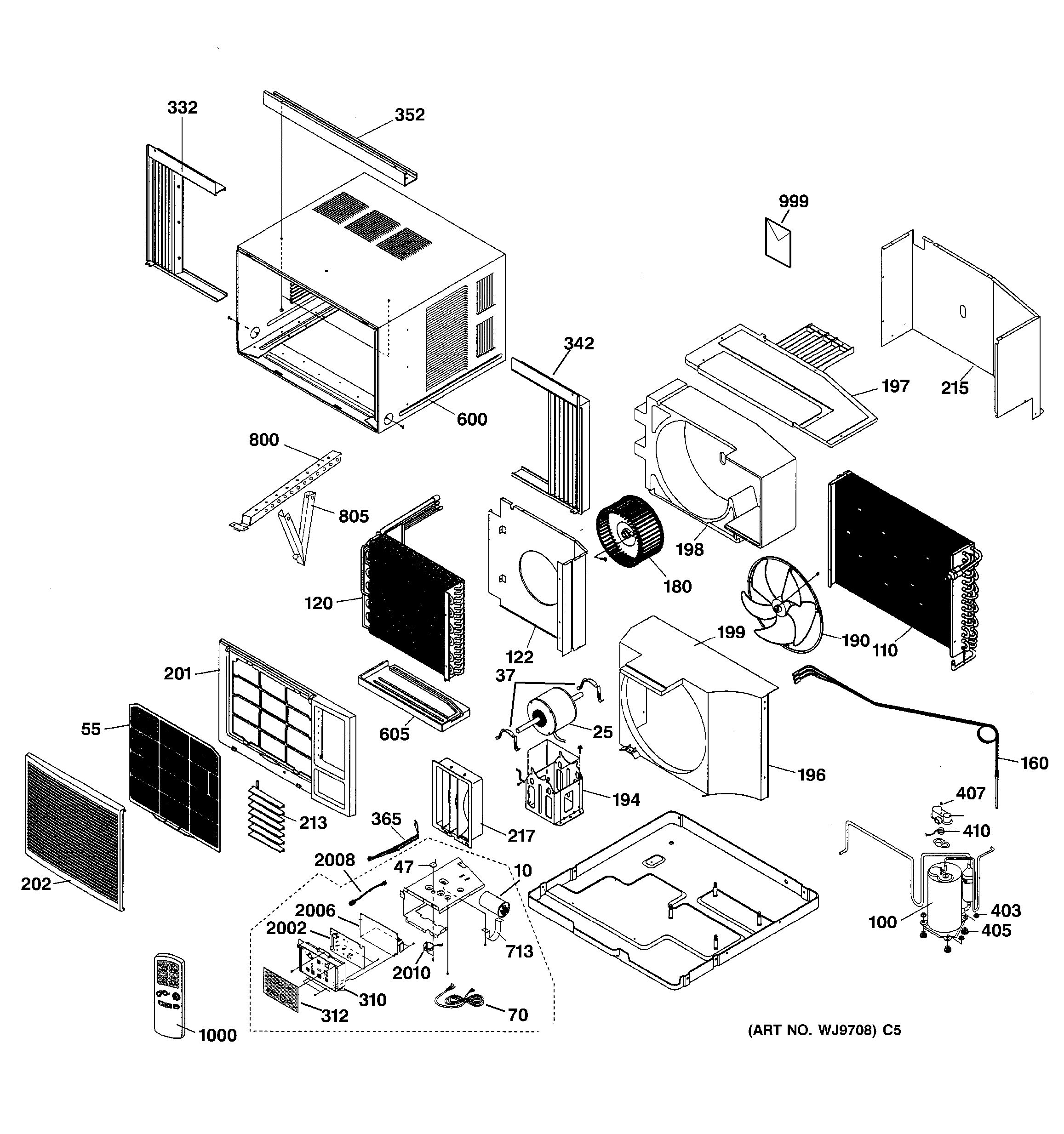 Assembly View for ROOM AIR CONDITIONER | ASM24DAD1