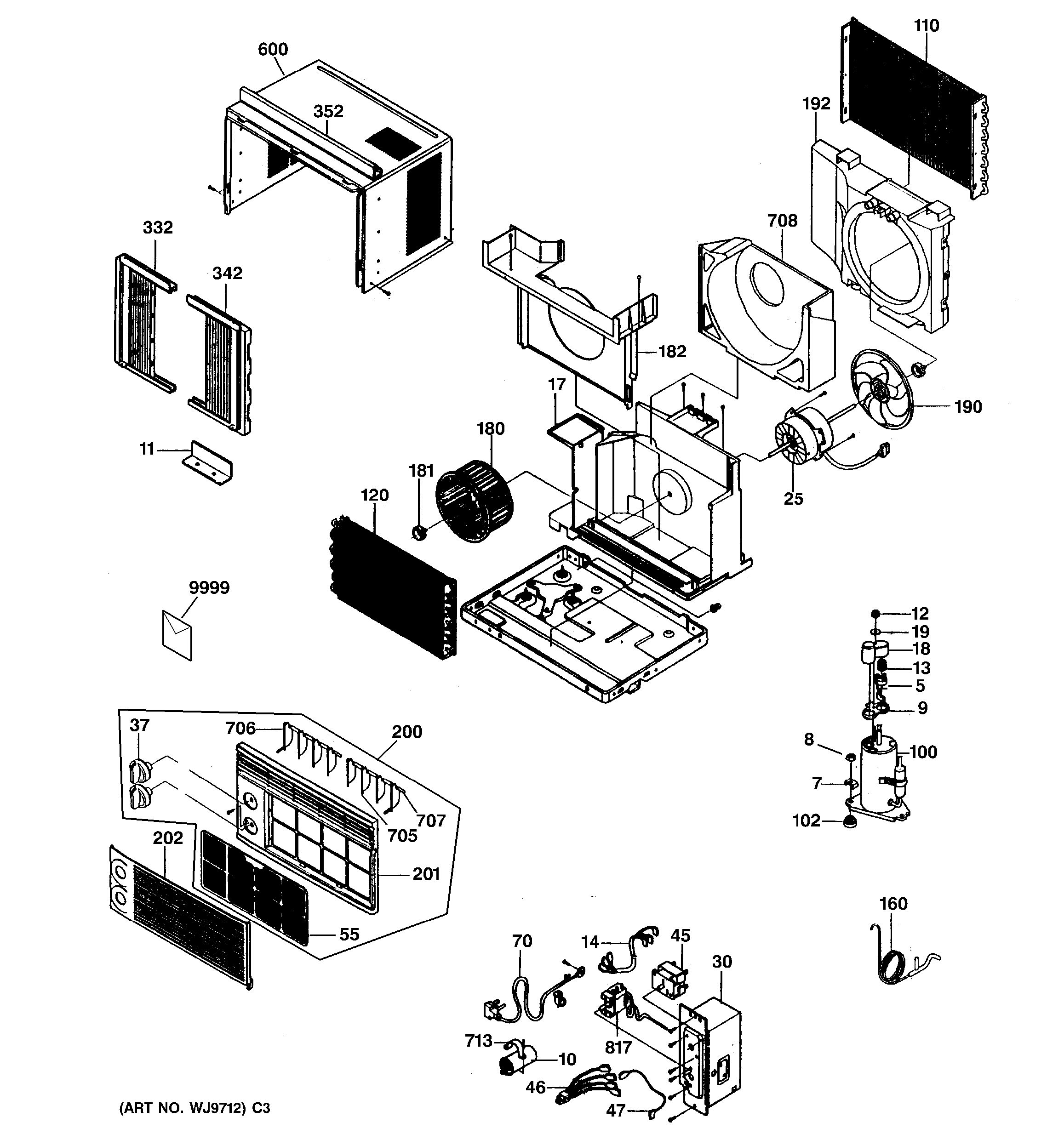 Assembly View for ROOM AIR CONDITIONER | AGN05LBG1