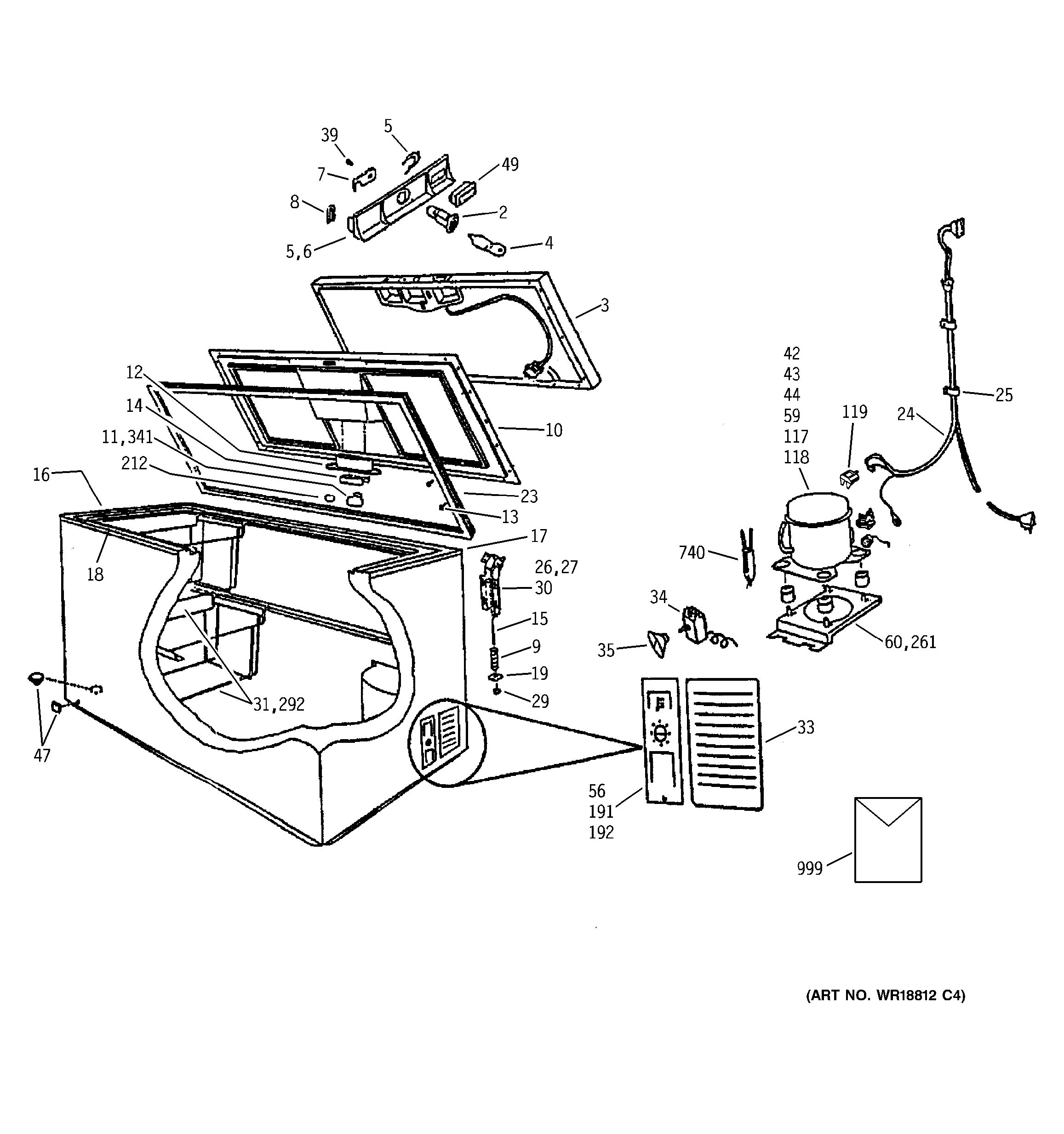 Assembly View for FREEZER | FCM25RMAWW