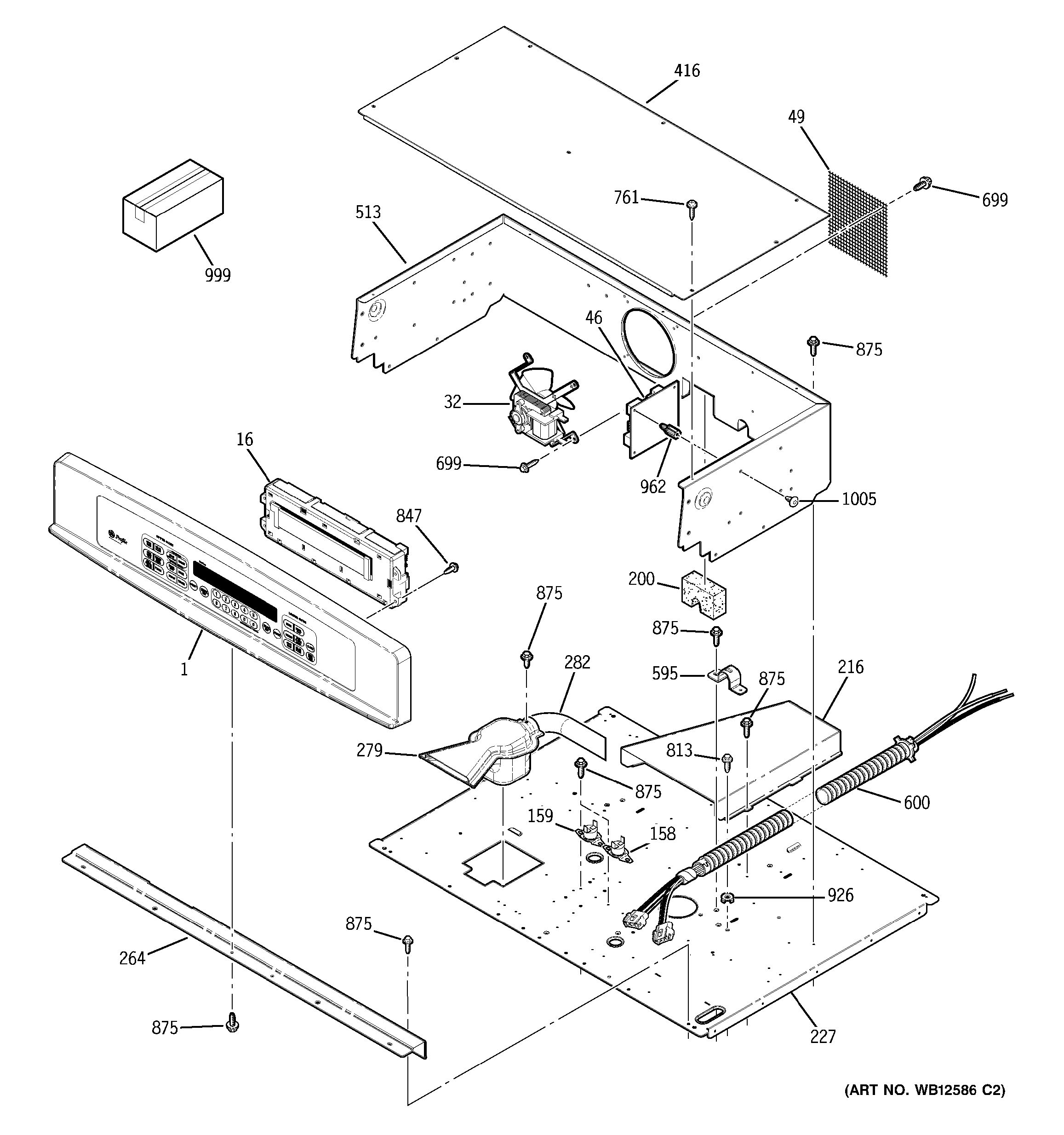 Assembly View for CONTROL PANEL | JT952BF1BB