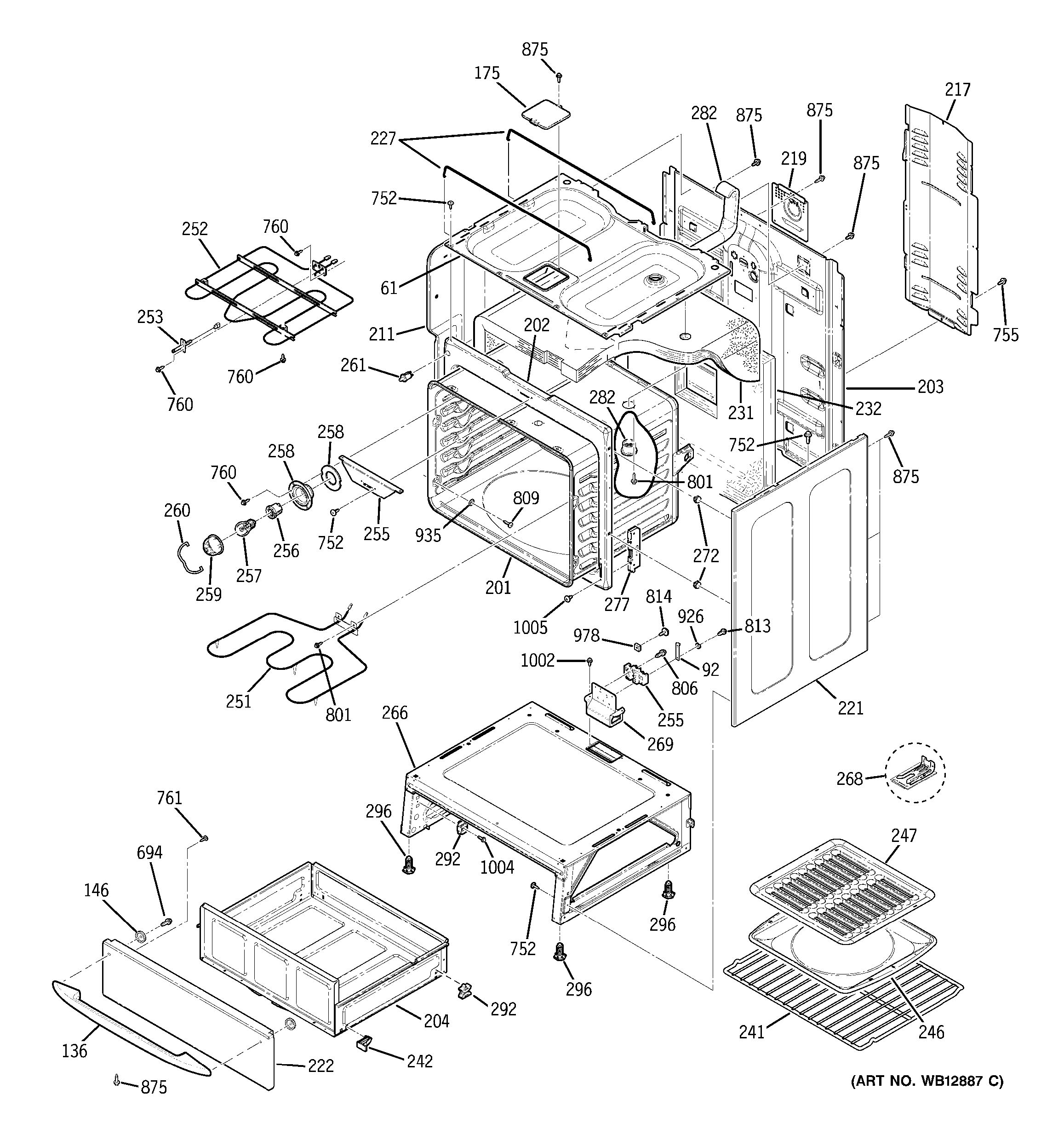 Assembly View for BODY PARTS | JBP48BH1BB