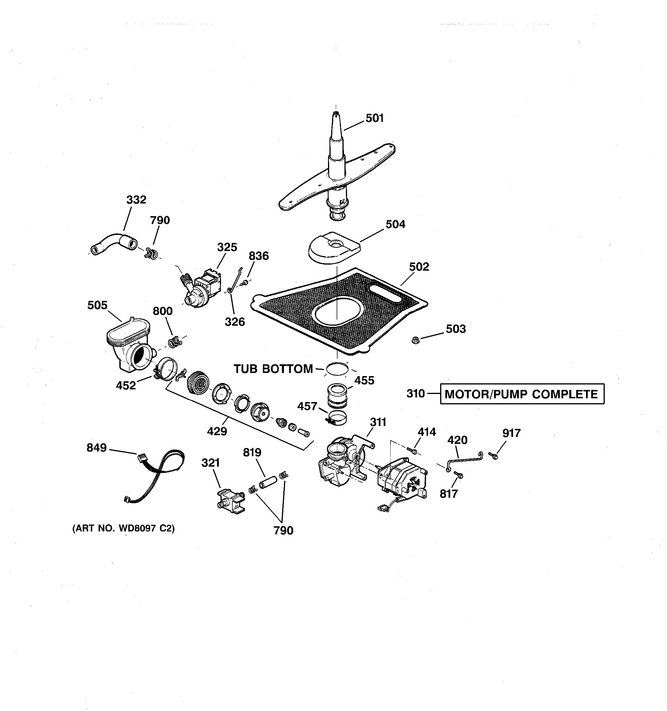 Assembly View for MOTOR-PUMP MECHANISM | GSD5560G00SS