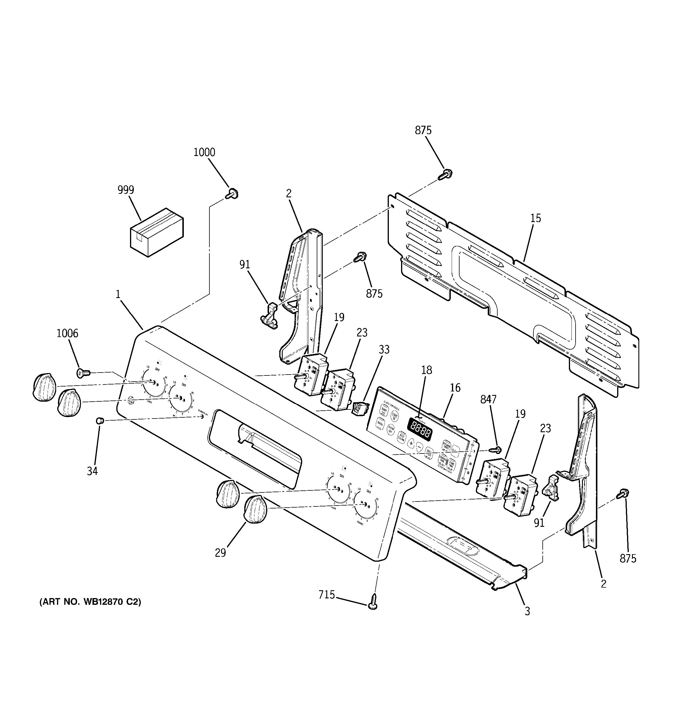 Assembly View for CONTROL PANEL | JBP35WH2WW
