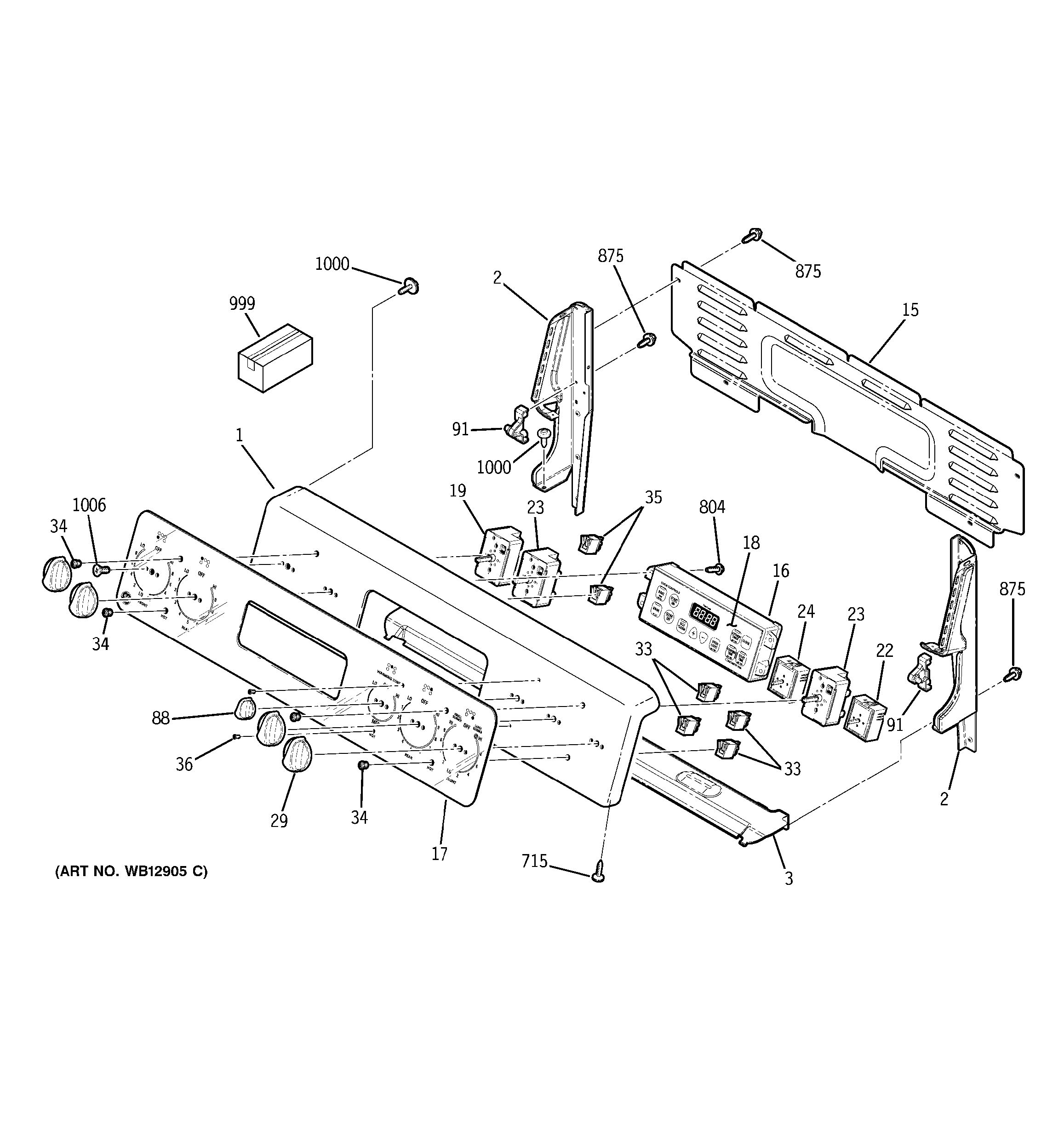 Assembly View for CONTROL PANEL | JBP80SH2SS