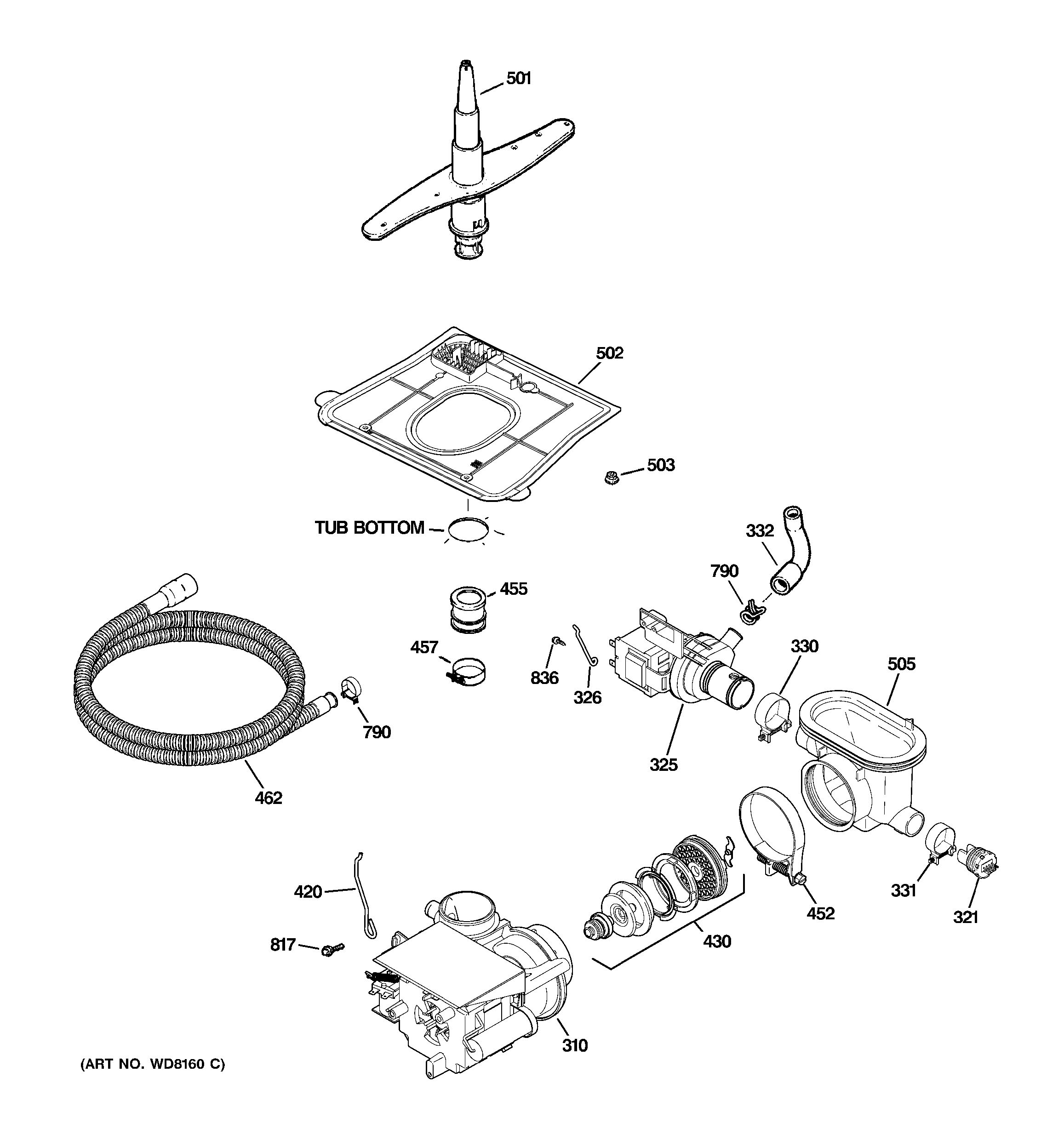 Assembly View for MOTOR-PUMP MECHANISM | GSD5500G03CC