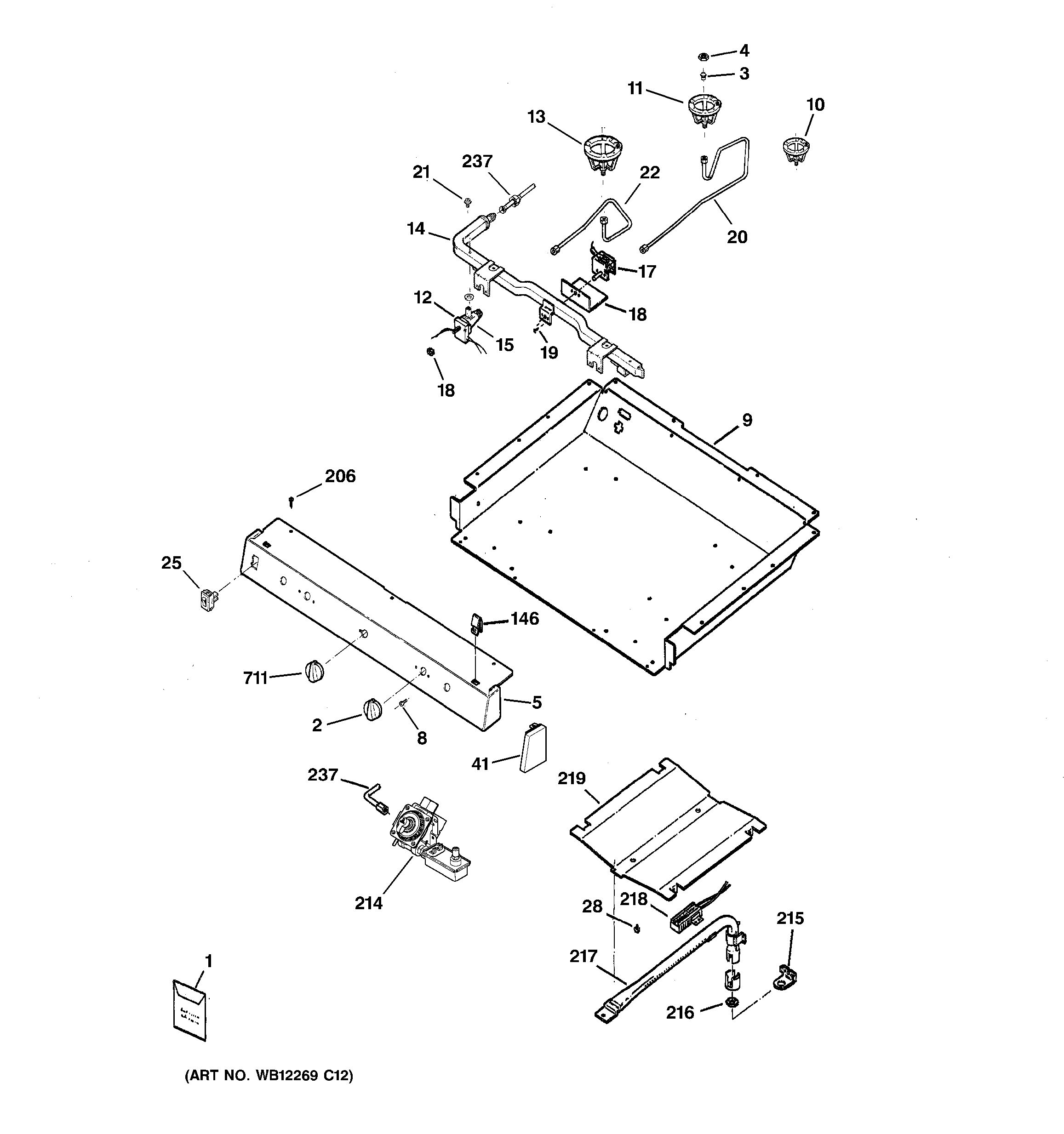 Assembly View For GAS BURNER PARTS JGBS23SEH4SS assembly-view-for-gas-burner-parts-jgbs23seh4ss