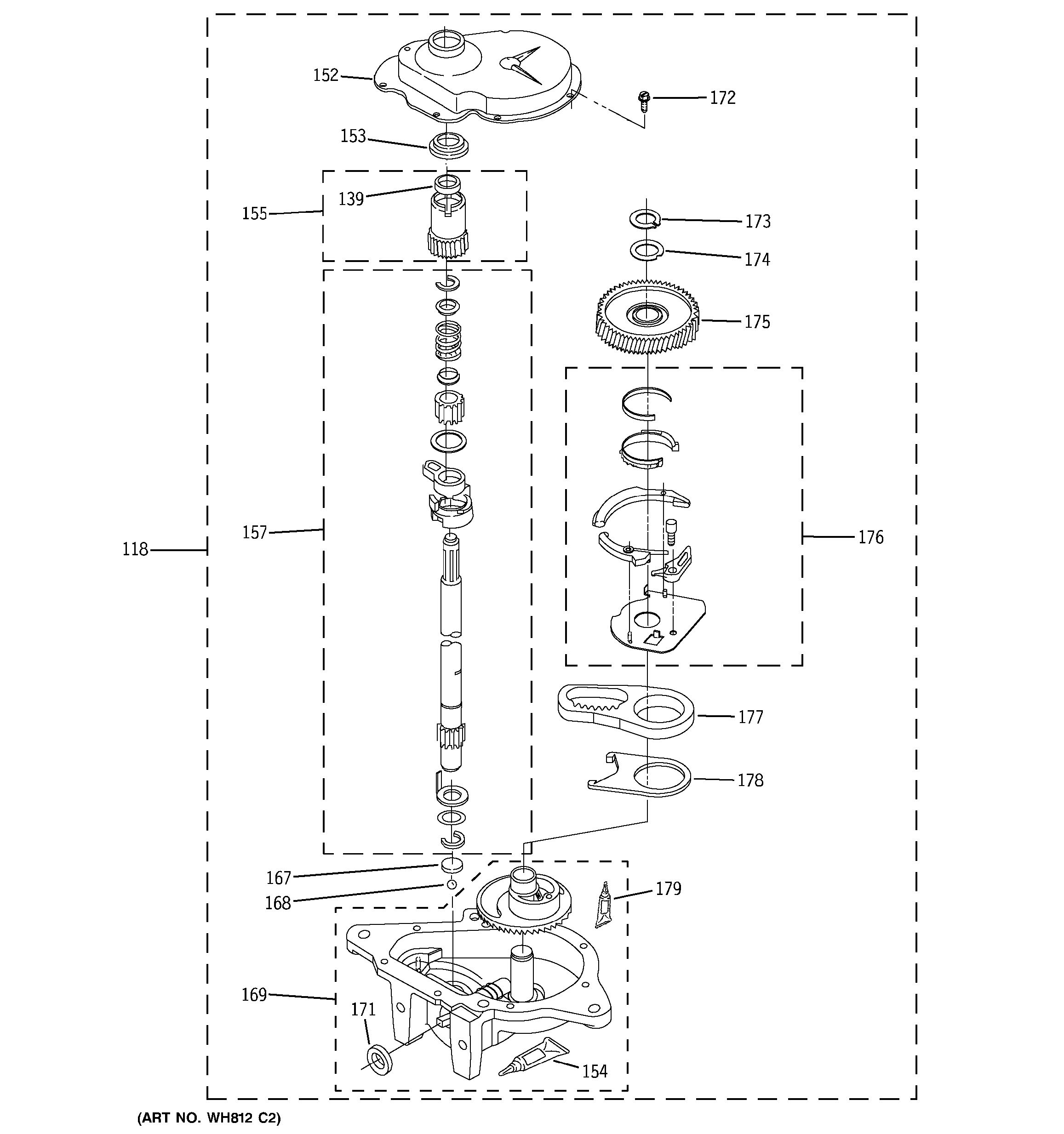 Assembly View for GEARCASE PARTS | WSM2420D1WW