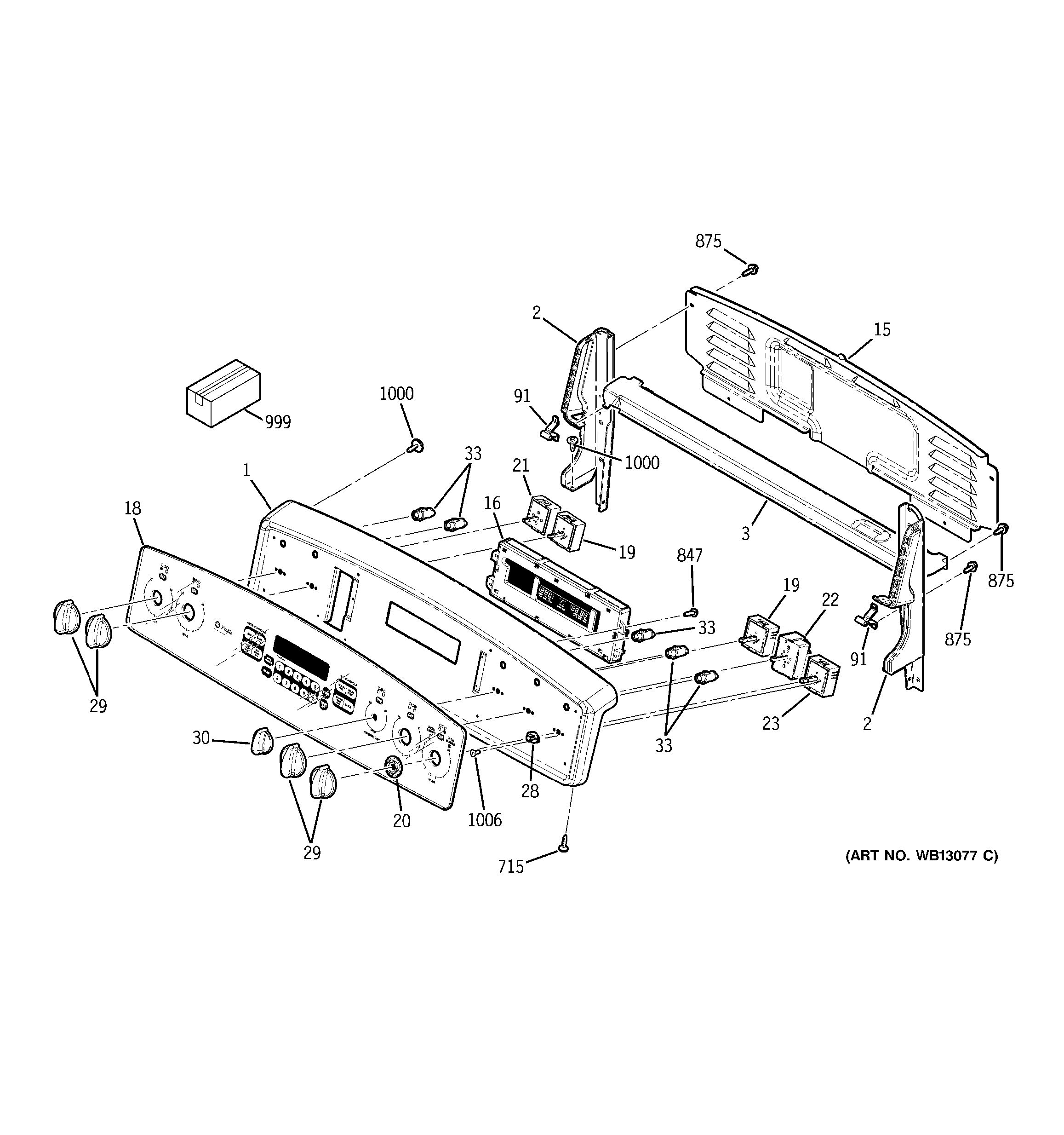 Assembly View for CONTROL PANEL | JB905BH4BB