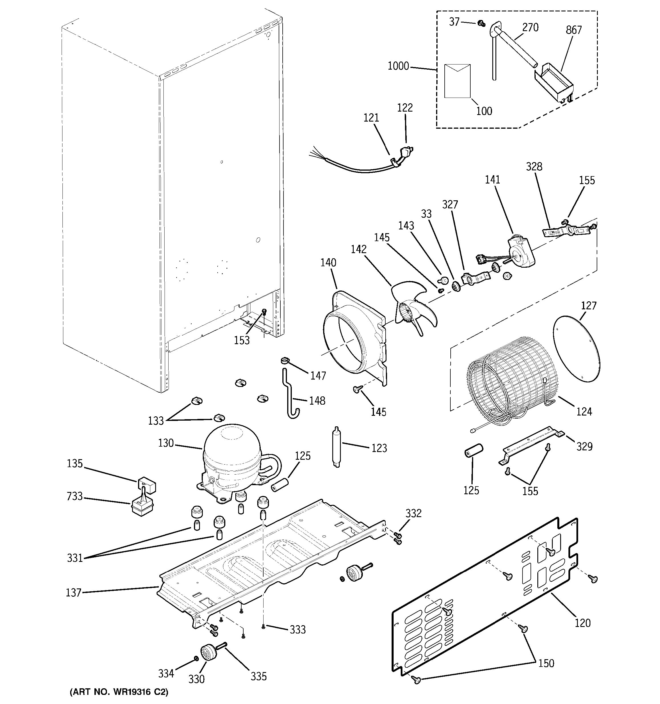 Assembly View for UNIT PARTS | GDS18LBPAWW