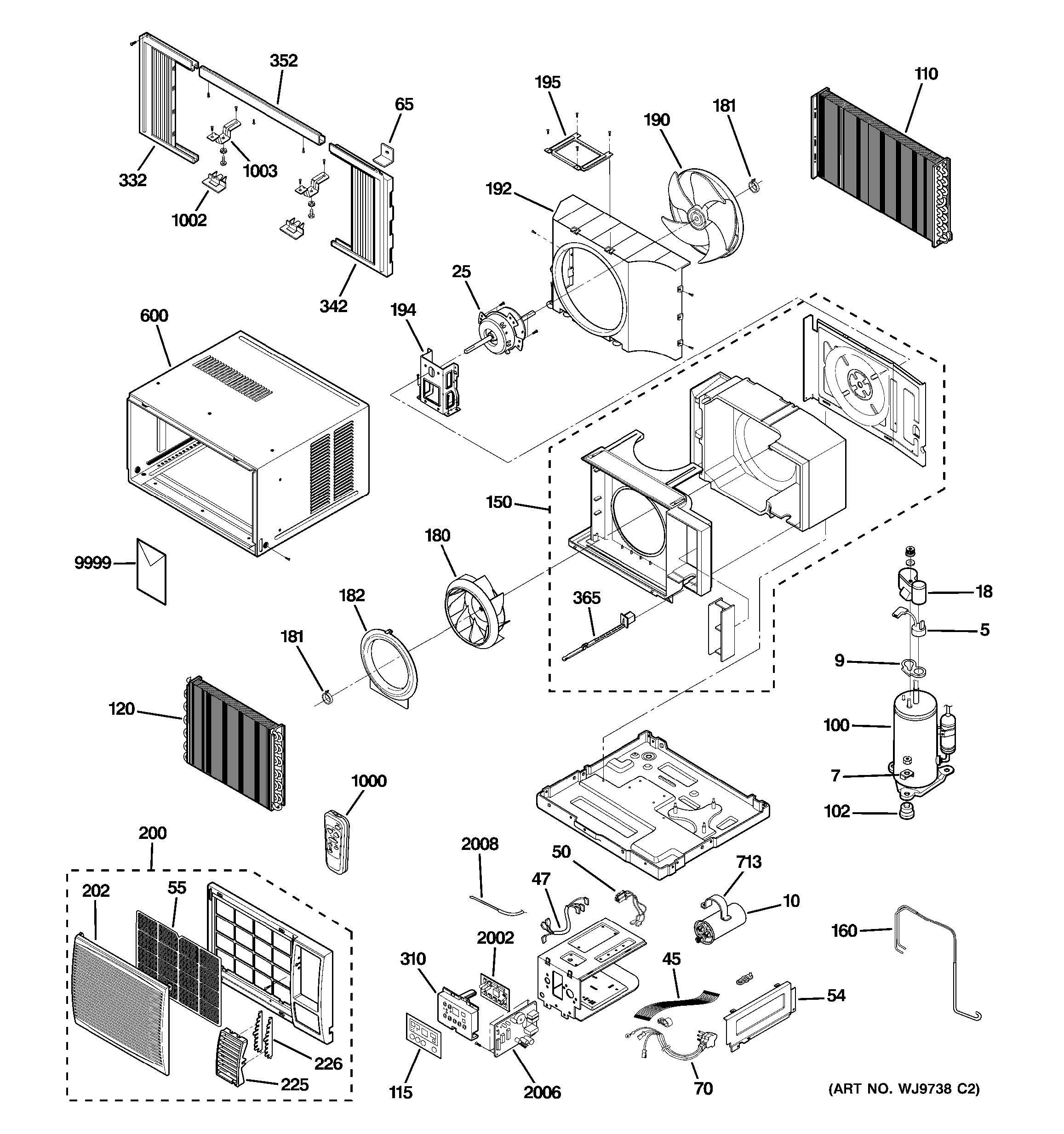 Assembly View for ROOM AIR CONDITIONER | AGQ10AHG1