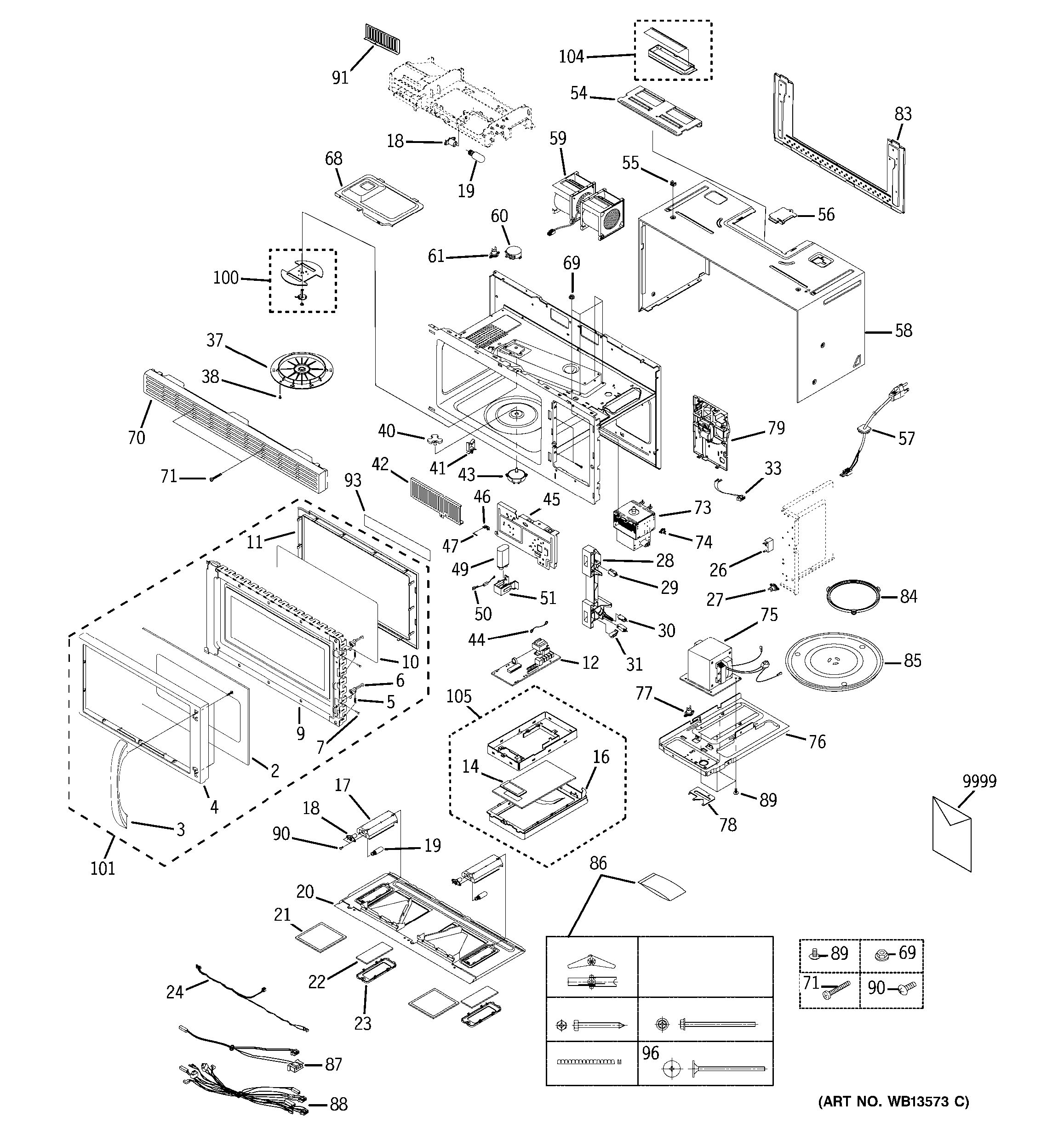 Assembly View for MICROWAVE | RVM1435BD002