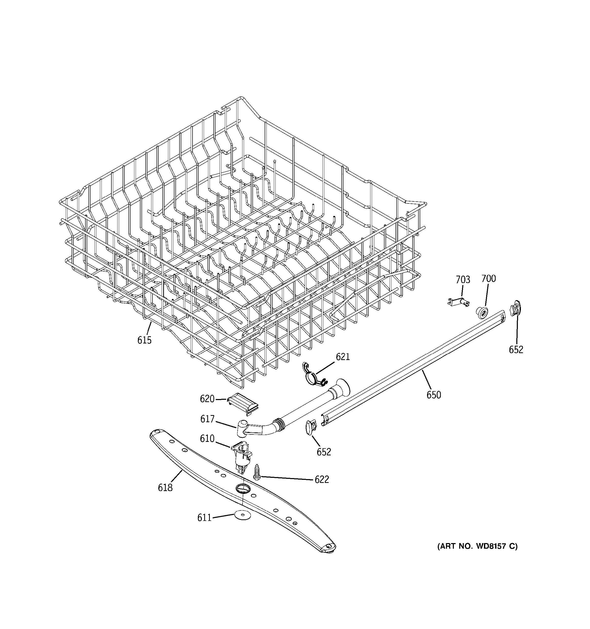 Assembly View for UPPER RACK ASSEMBLY | GSD6150K10CS