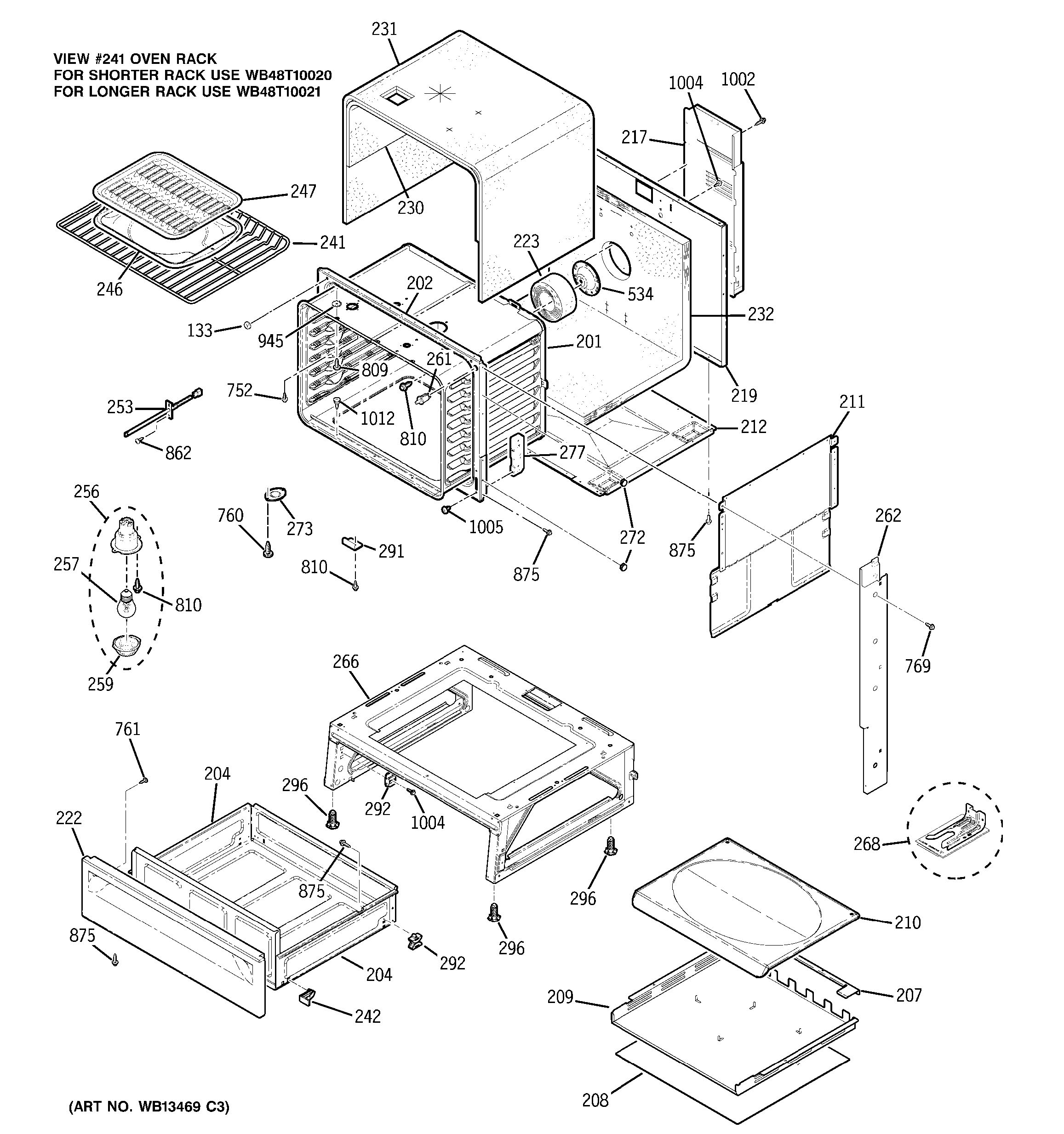 Assembly View for BODY PARTS | JGSP48WH1WW