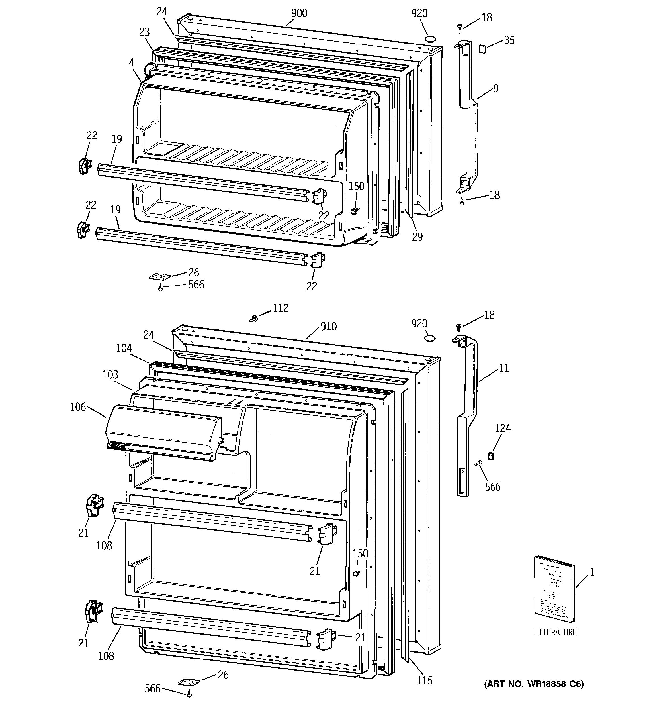 Assembly View for DOORS | GTS17BCRFLWW