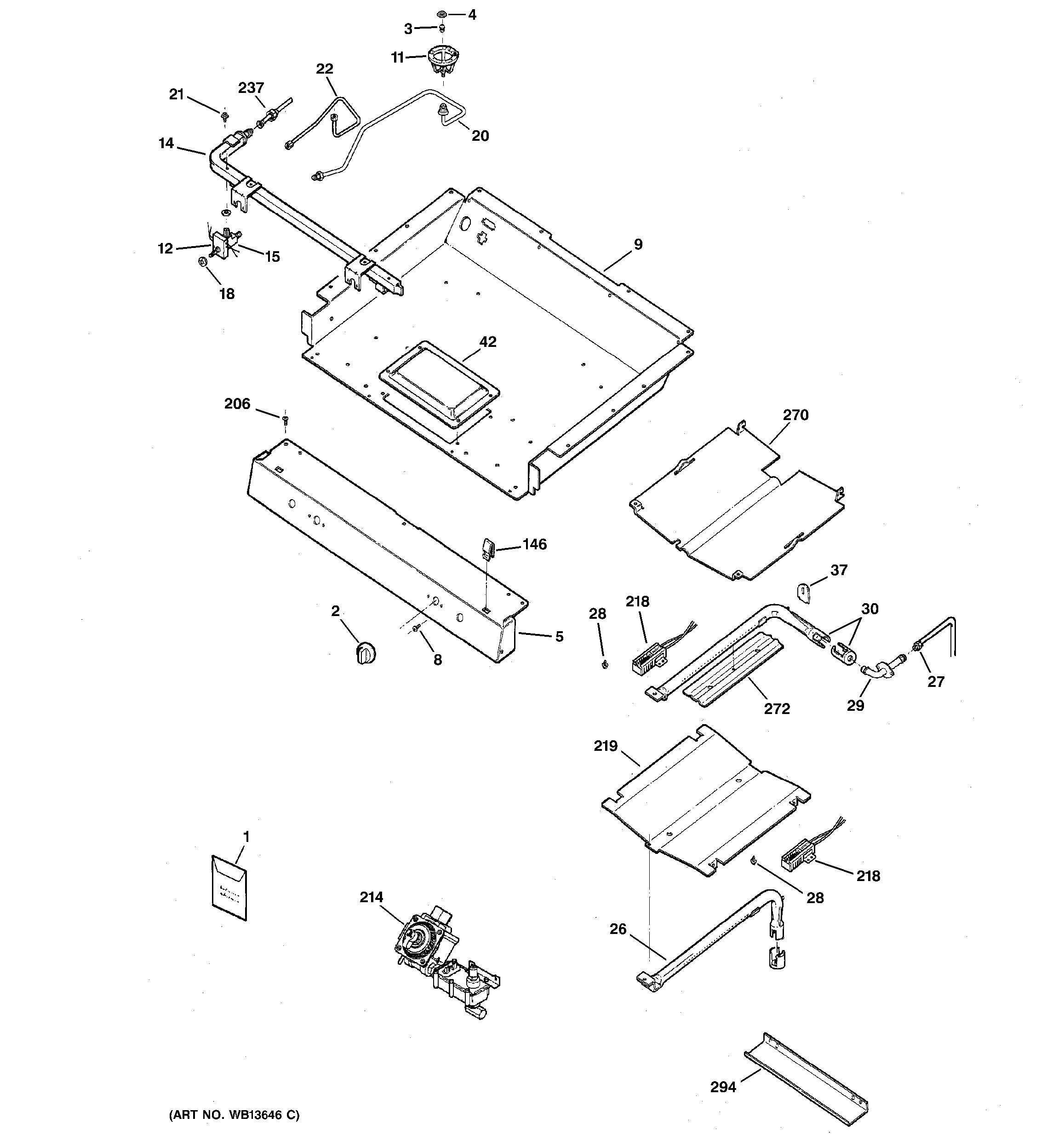 Assembly View For GAS BURNER PARTS JGBP28DEJ3WH assembly-view-for-gas-burner-parts-jgbp28dej3wh