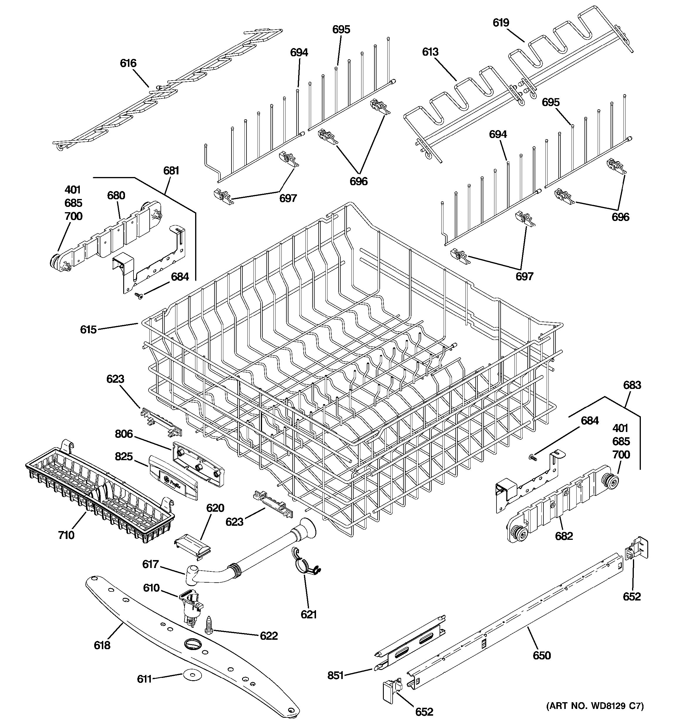 Assembly View for UPPER RACK ASSEMBLY | PDW8800L00BB