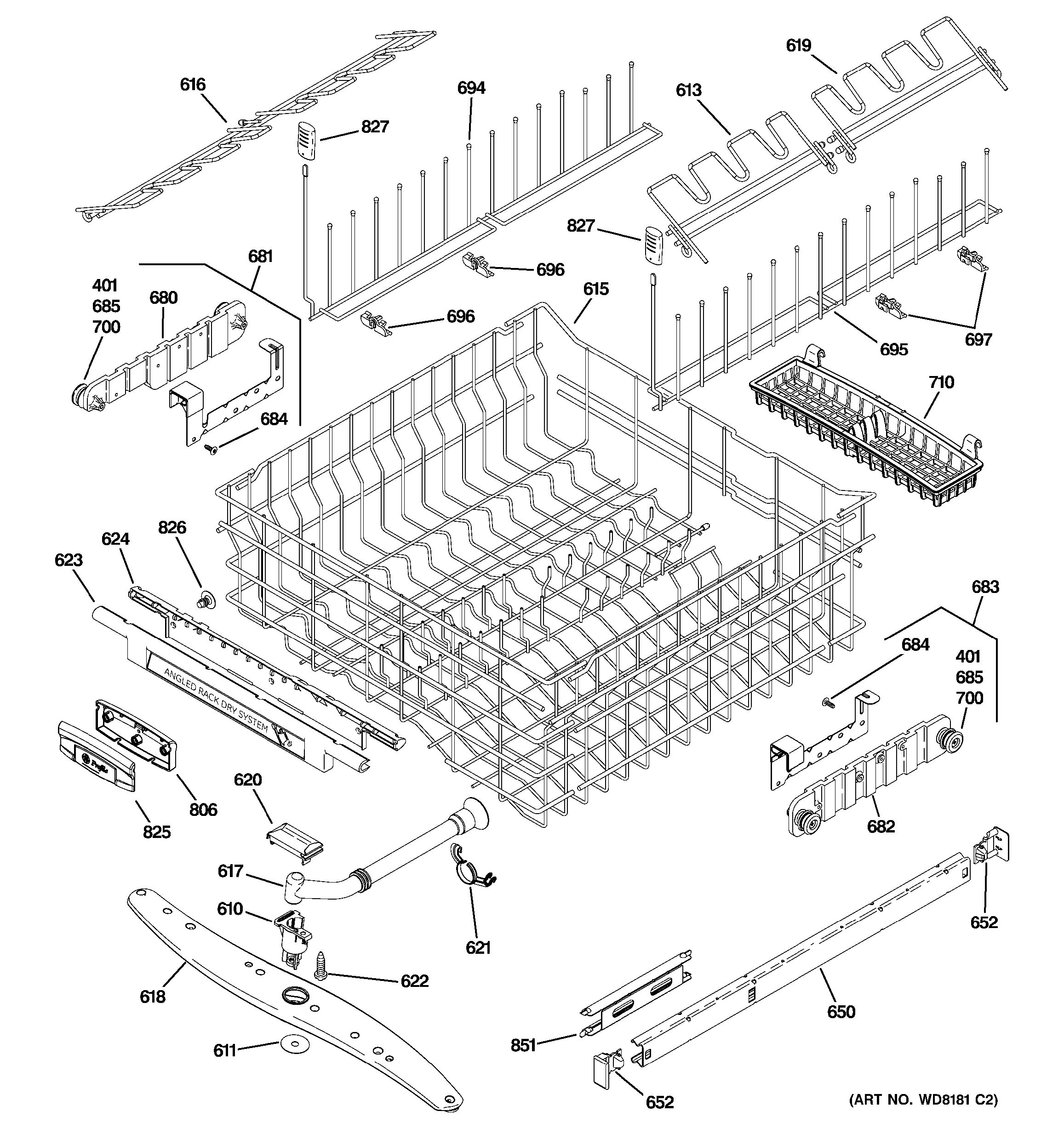Assembly View for UPPER RACK ASSEMBLY | PDW9980L00SS