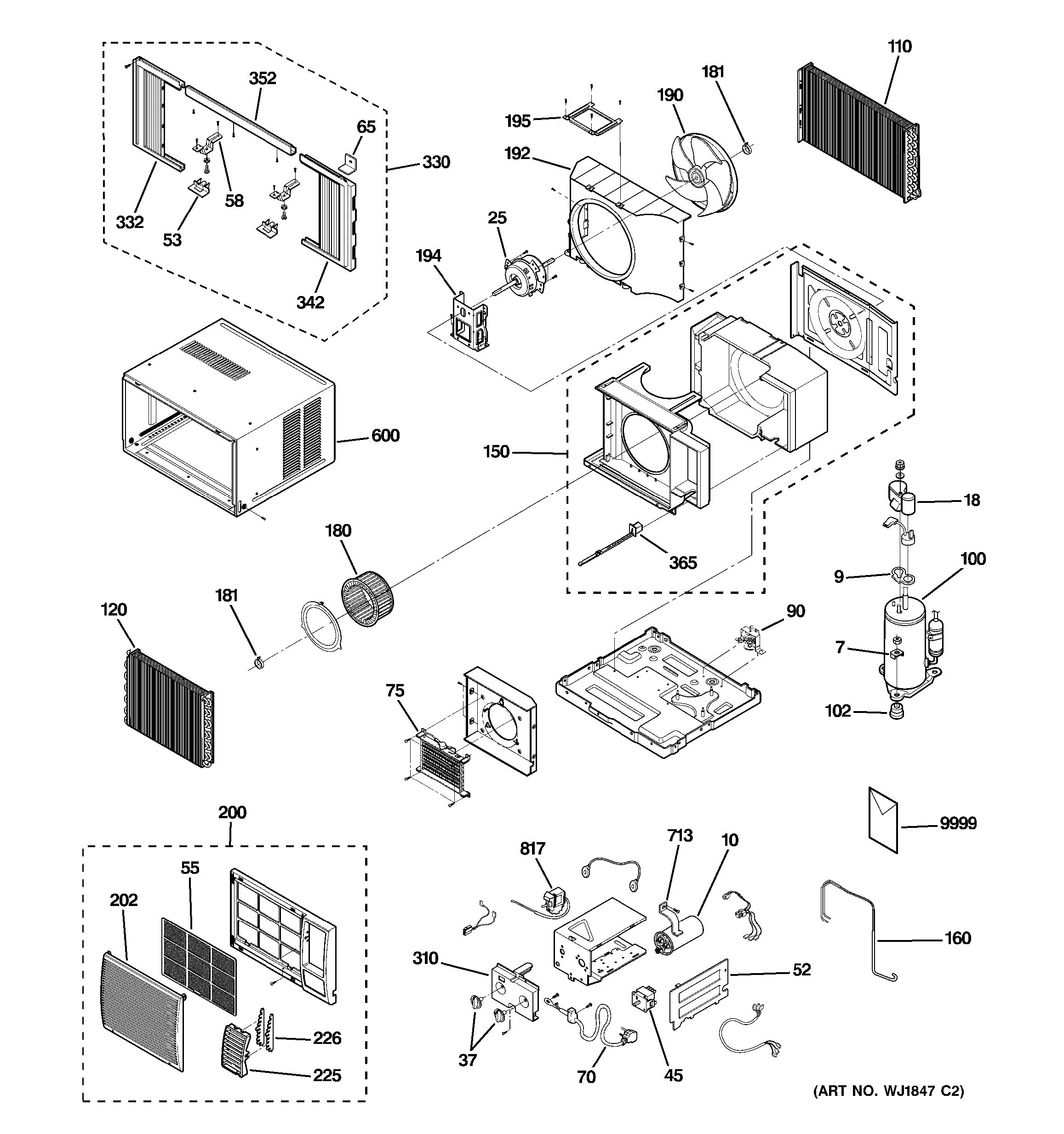 Assembly View for ROOM AIR CONDITIONER | AGE12DJG1
