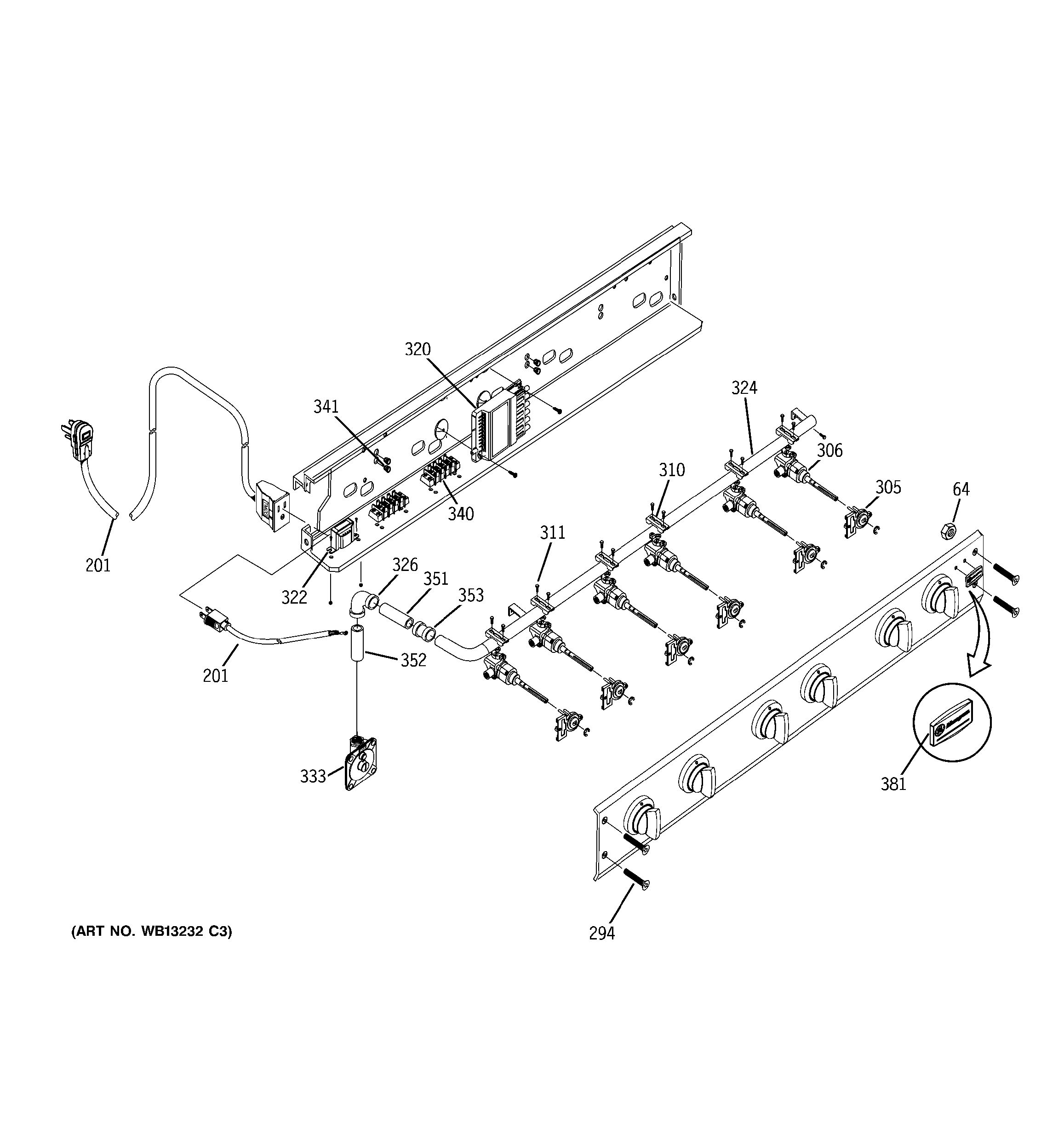 Assembly View for MANIFOLD ASSEMBLY | ZGU36N6H1SS