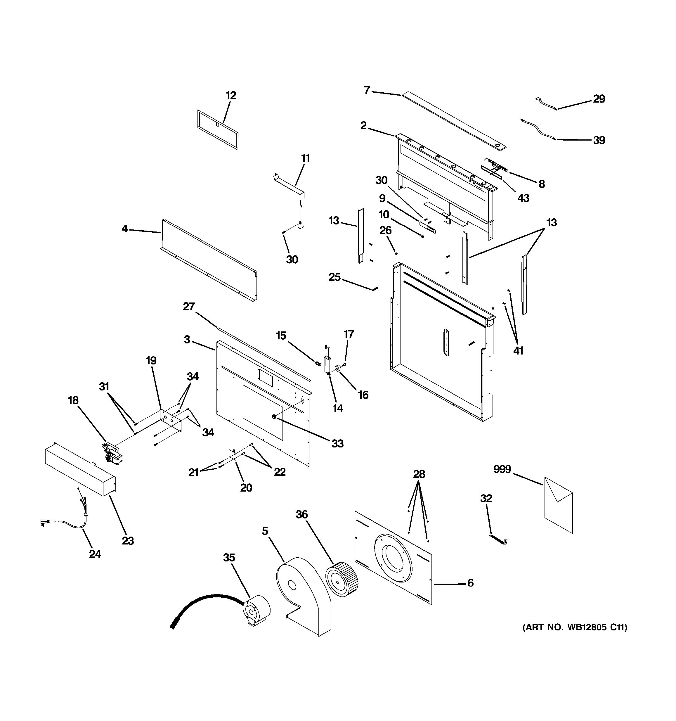 Assembly View for HOOD PARTS | JVB94H1SS