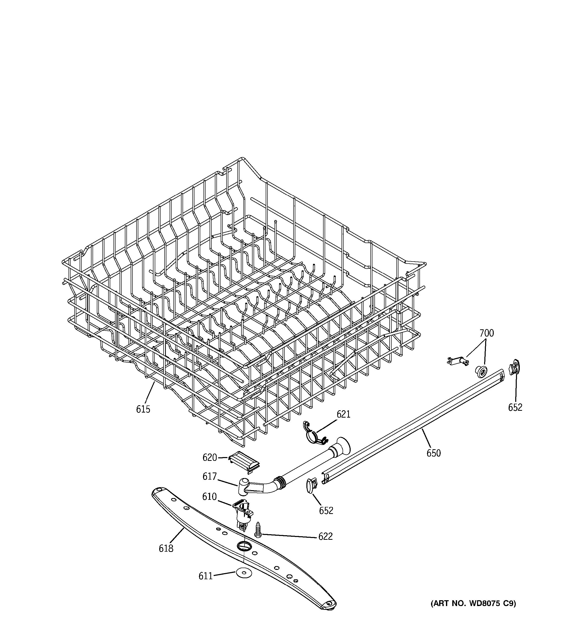 Assembly View for UPPER RACK ASSEMBLY | GLD4260L00SS