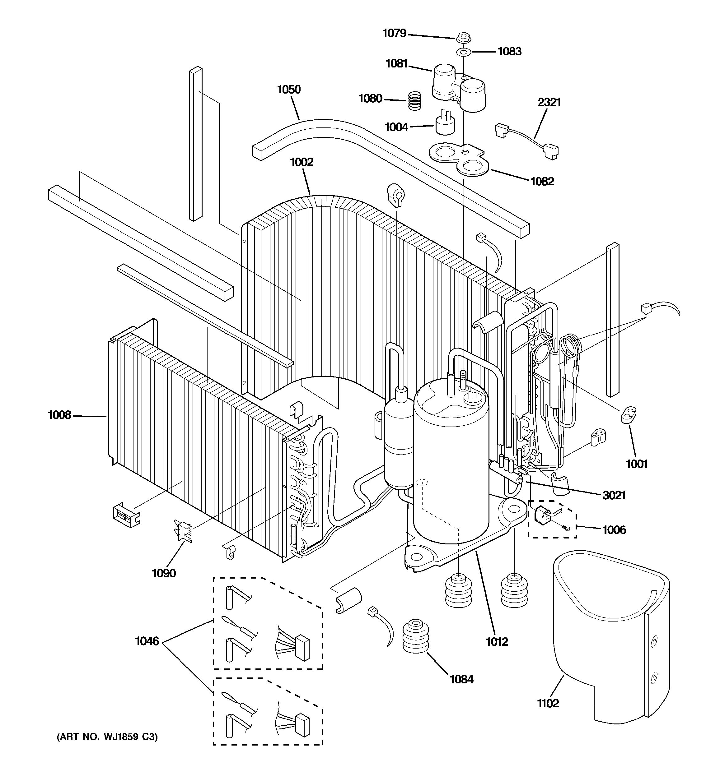 Assembly View for SEALED SYSTEM & COMPONENTS | AJHS10DCBM1