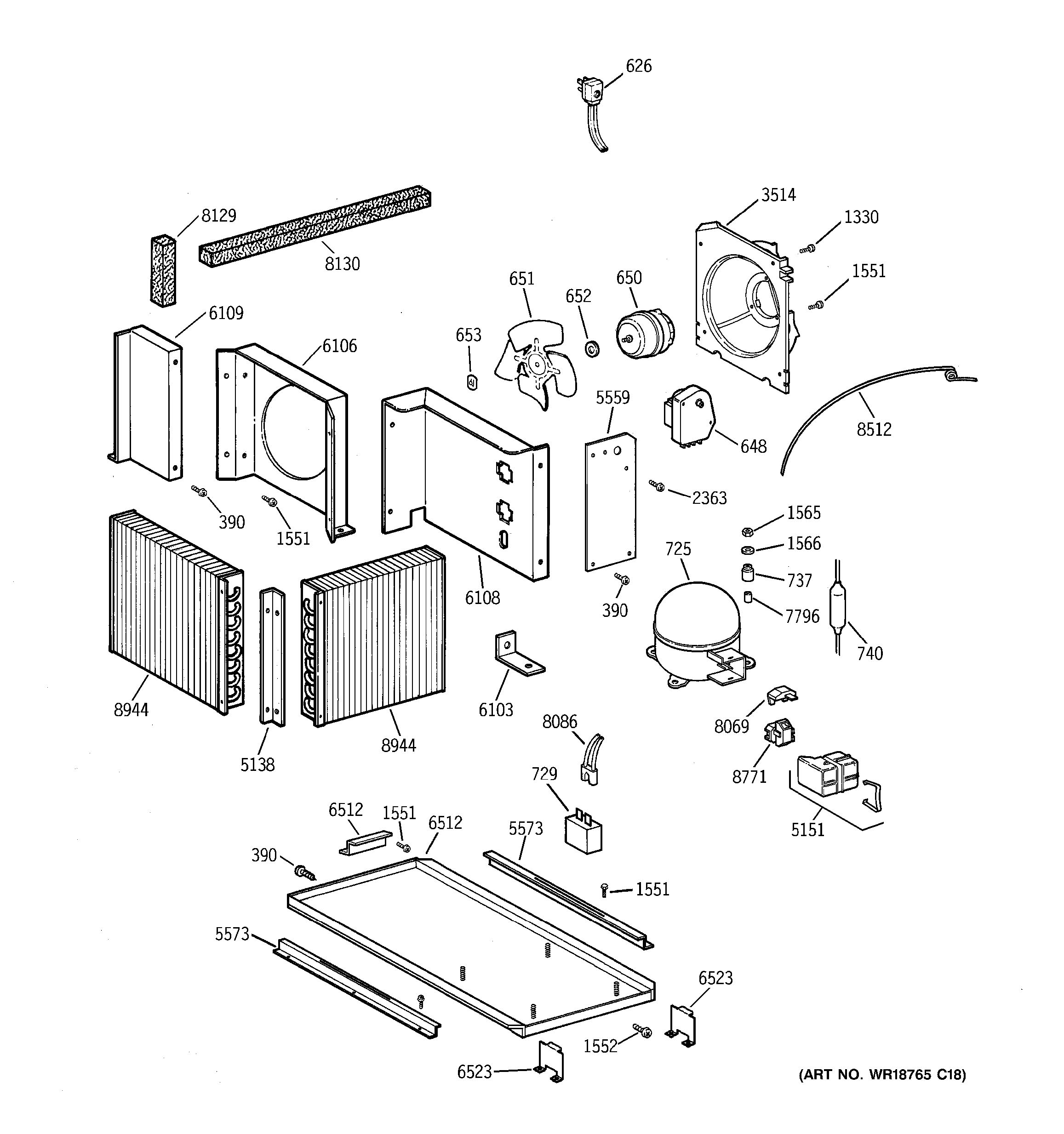 Assembly View for UNIT PARTS | ZIFS36NMALH