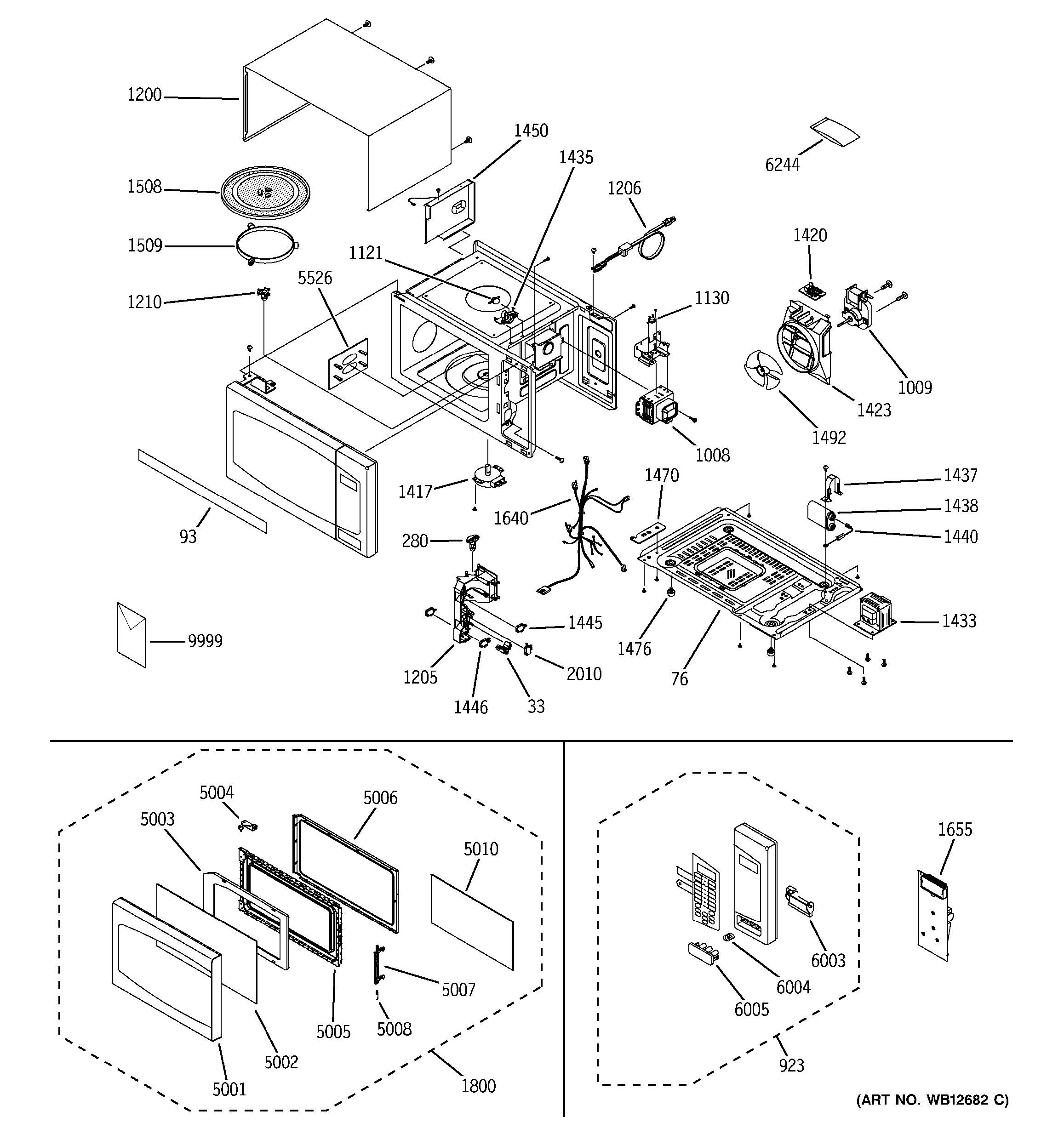 Assembly View for MICROWAVE | JE2160CF03