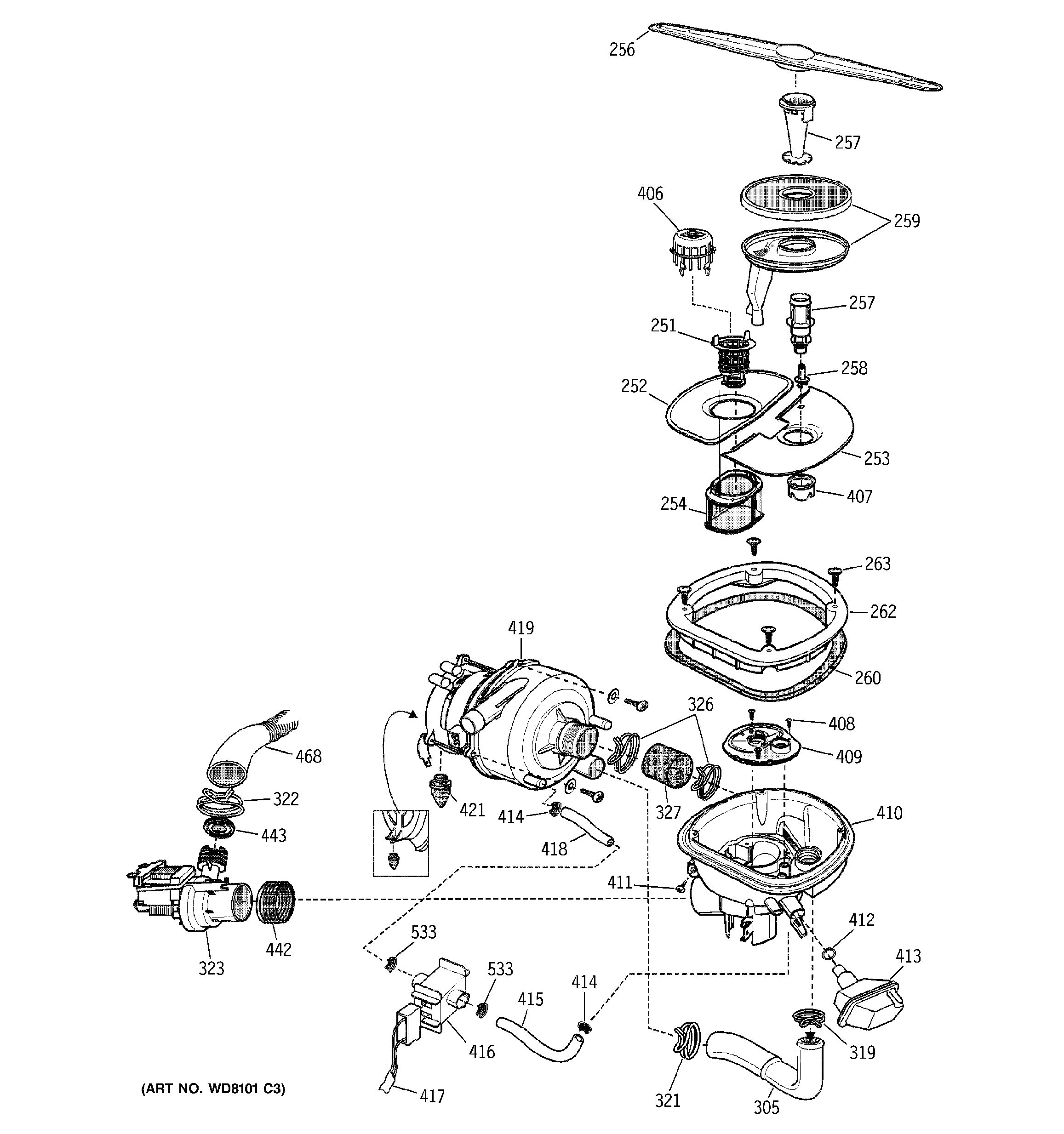 Assembly View for SUMP ASSEMBLY | ZBD7100G02SS